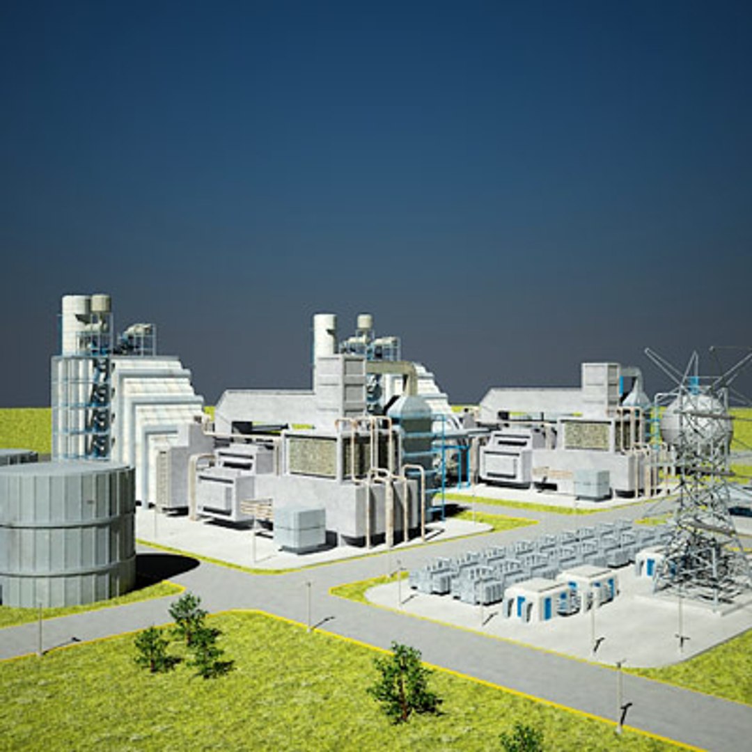 3d Natural Gas Power Plant Model