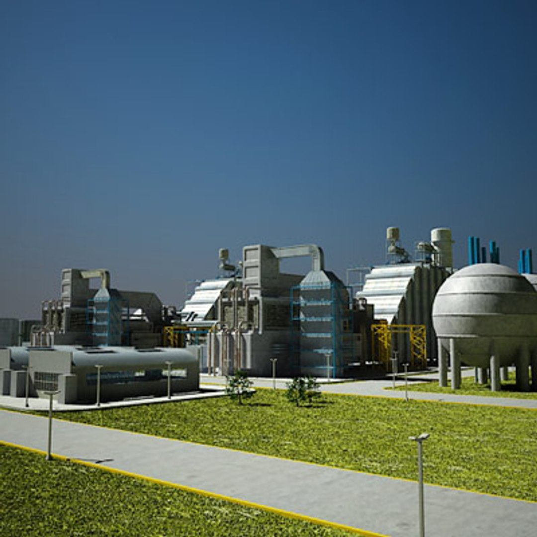 3d Natural Gas Power Plant Model