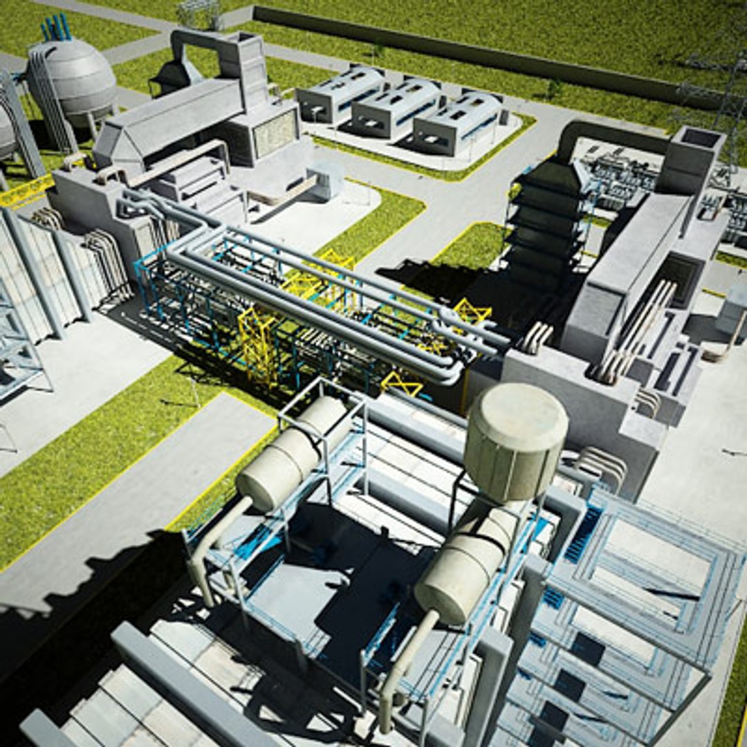 3d Natural Gas Power Plant Model