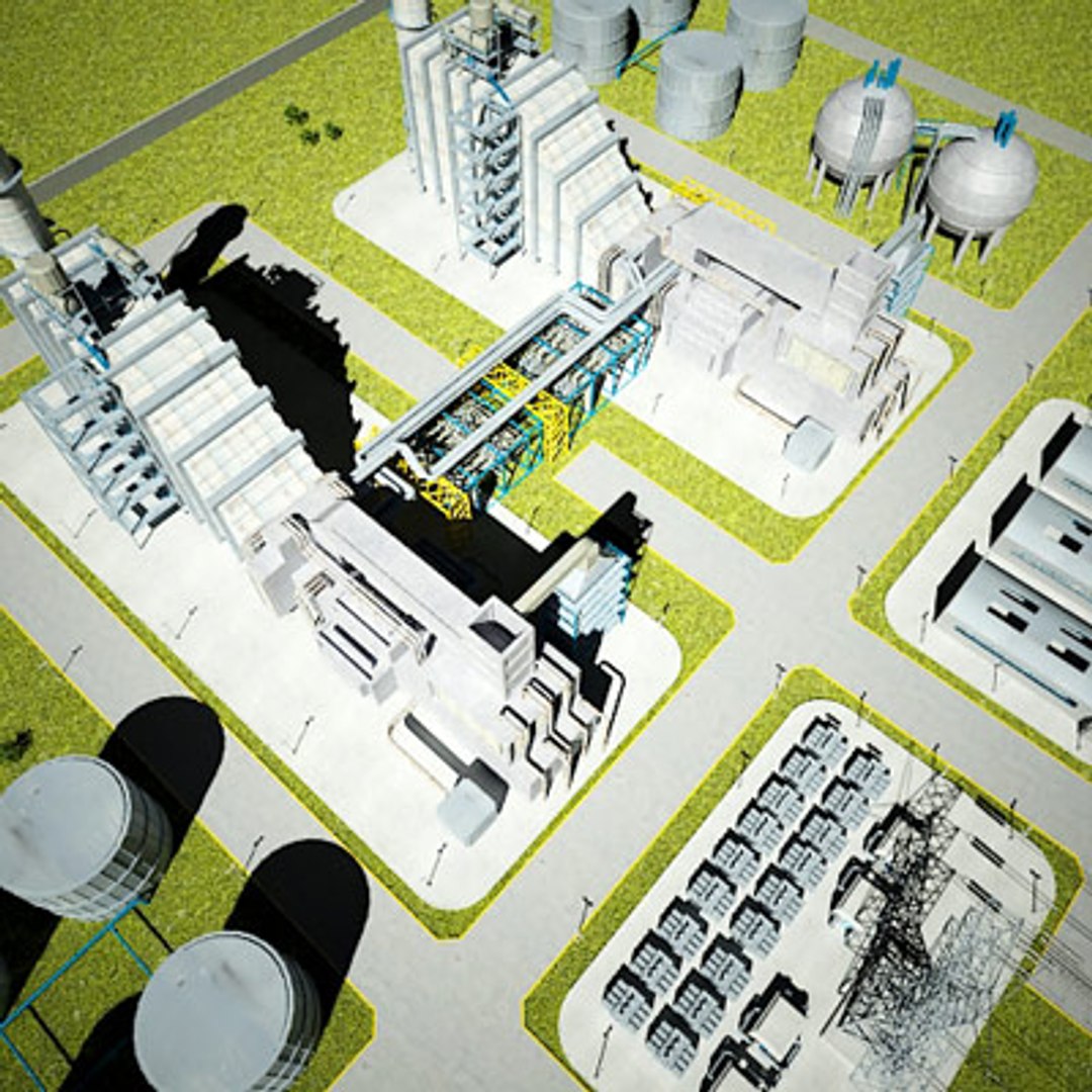 3d Natural Gas Power Plant Model