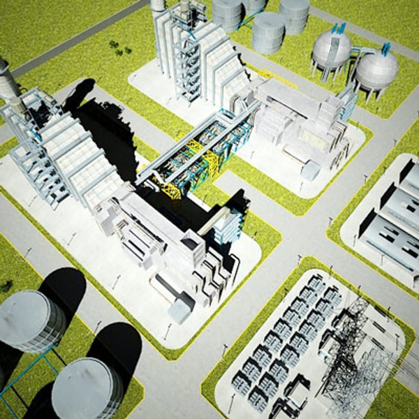 3d natural gas power plant model