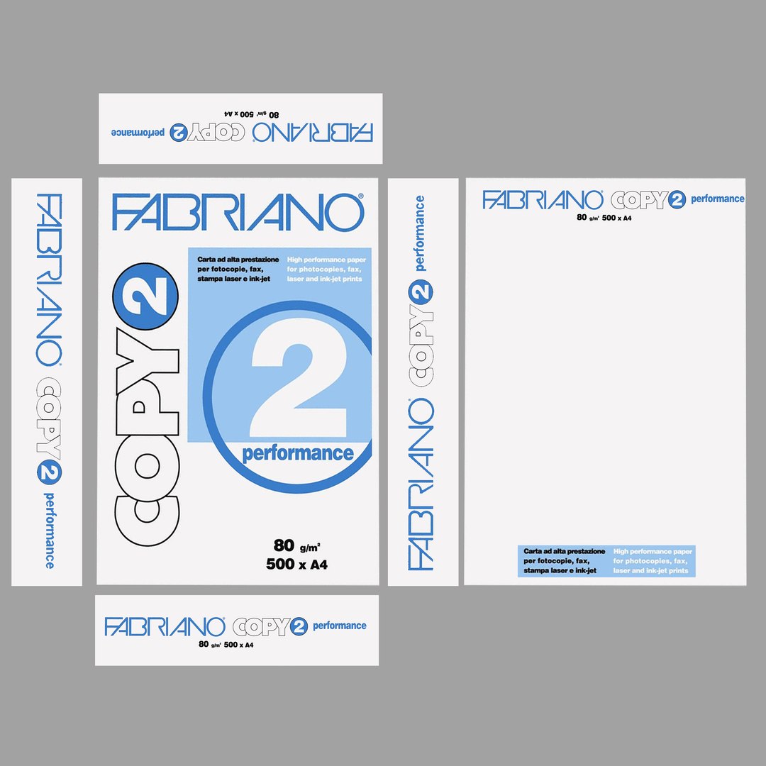 fabriano paper stack 3d model