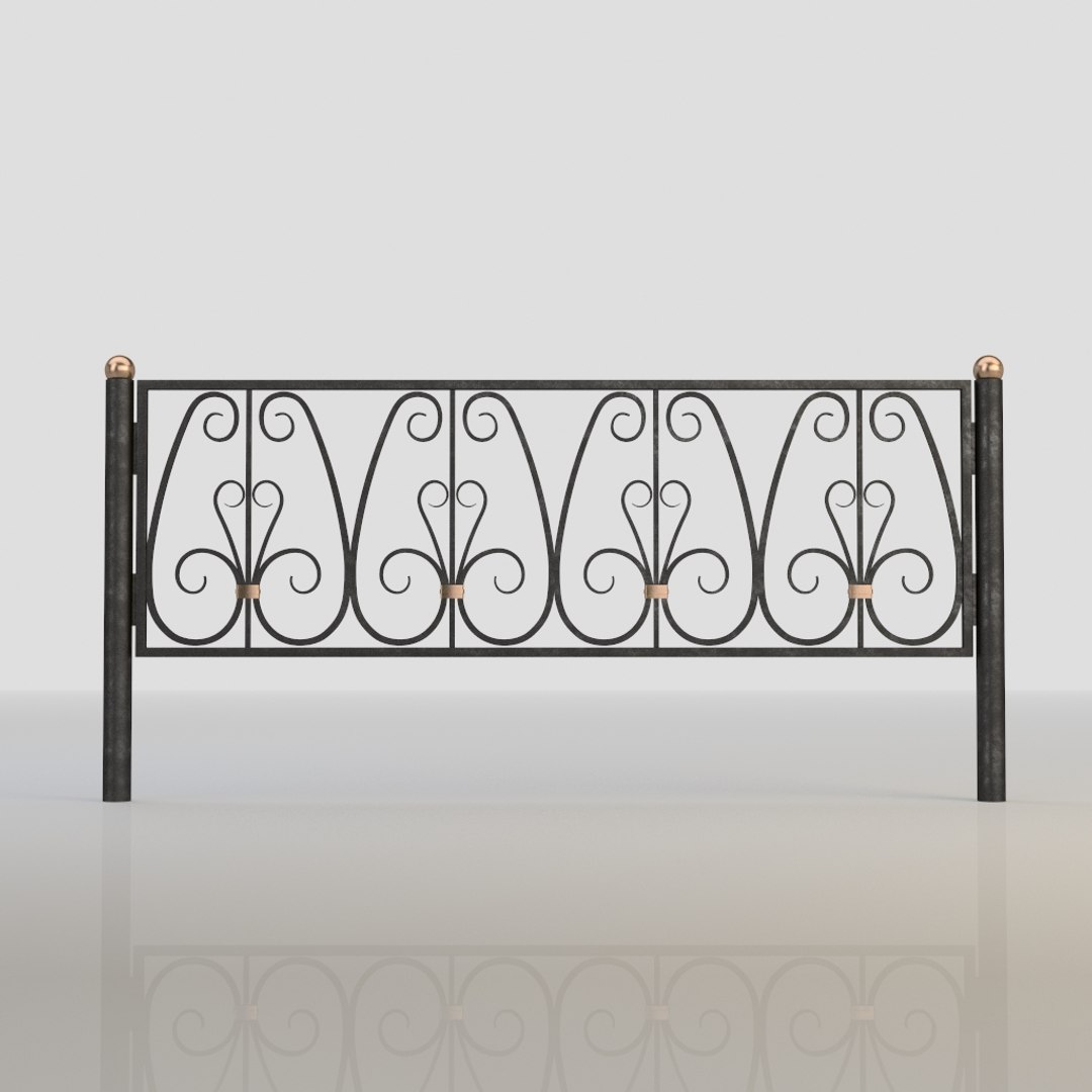 Iron Fence 3d Model