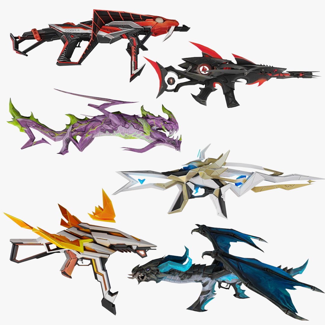 Choose A Weapon To Evolve UMP MP40 SCAR XM8 M1014 AK 3D Model ...