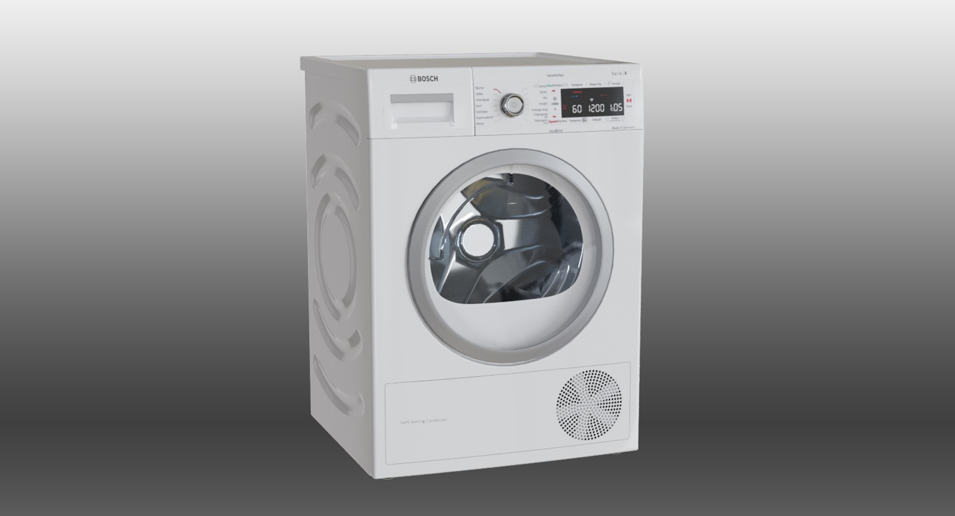 3D Model Bosch Dryer Machine Wtwh7589sn - TurboSquid 1307233