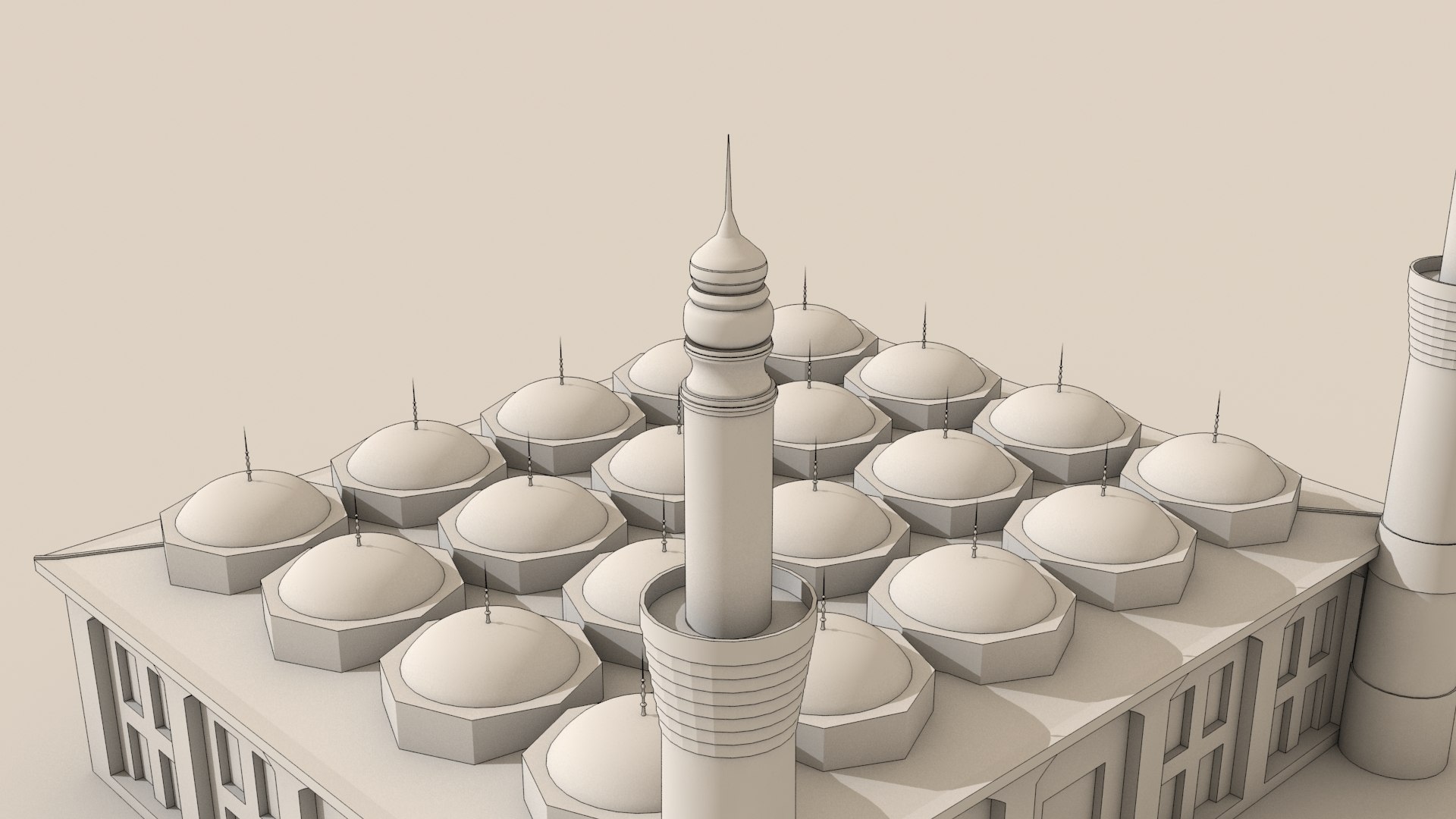 Bursa Grand Mosque Ulu 3d Model