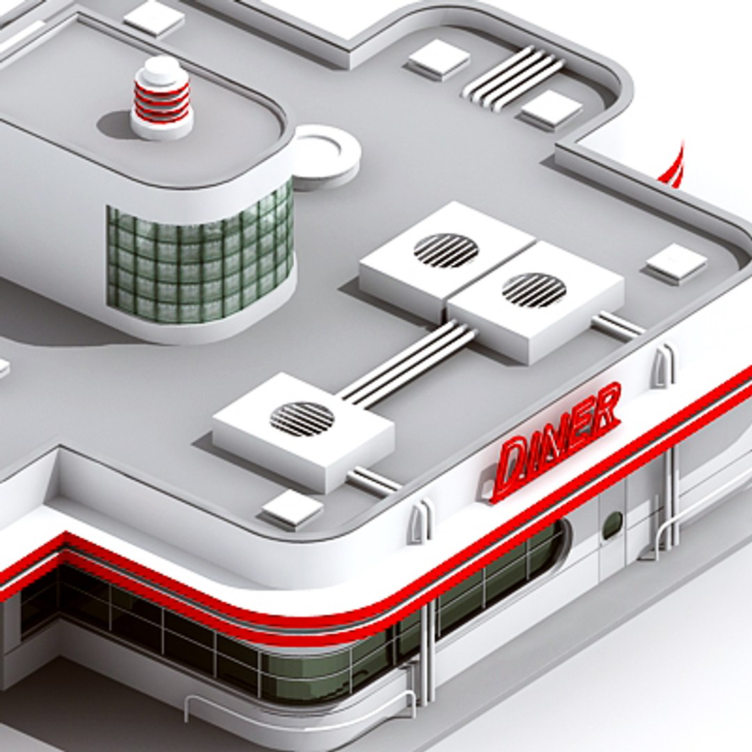 American Diner 3d Model