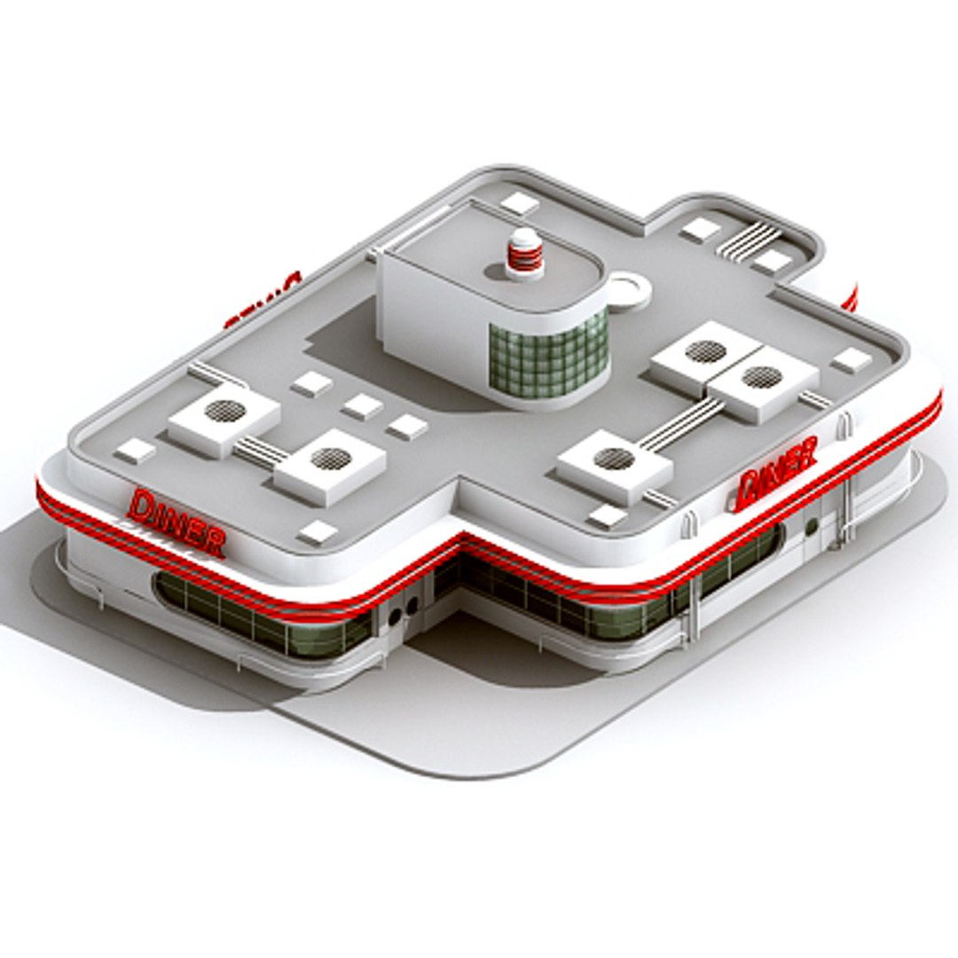 American Diner 3d Model