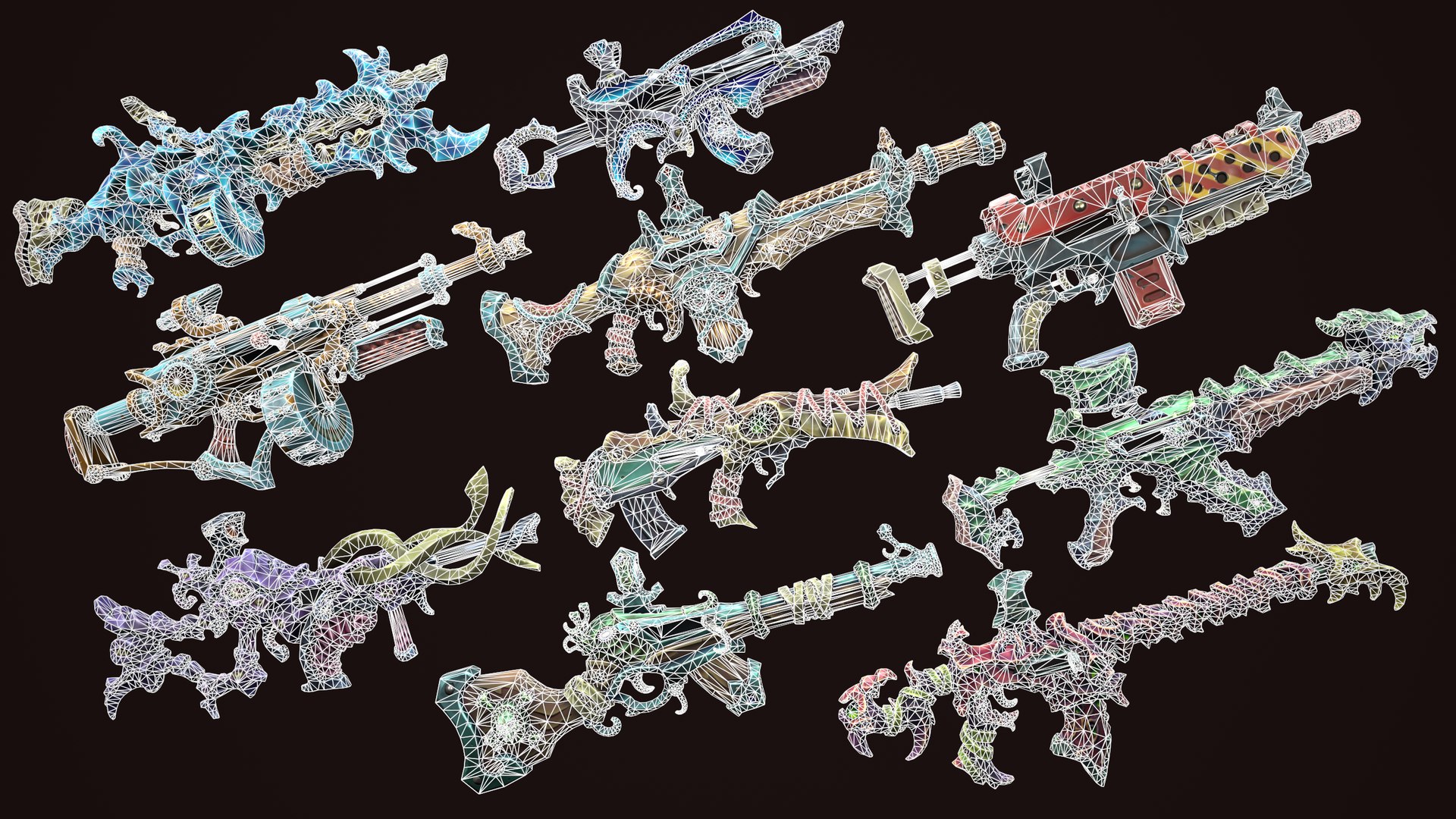 Fantasy Assault Rifles 3D - TurboSquid 2269040