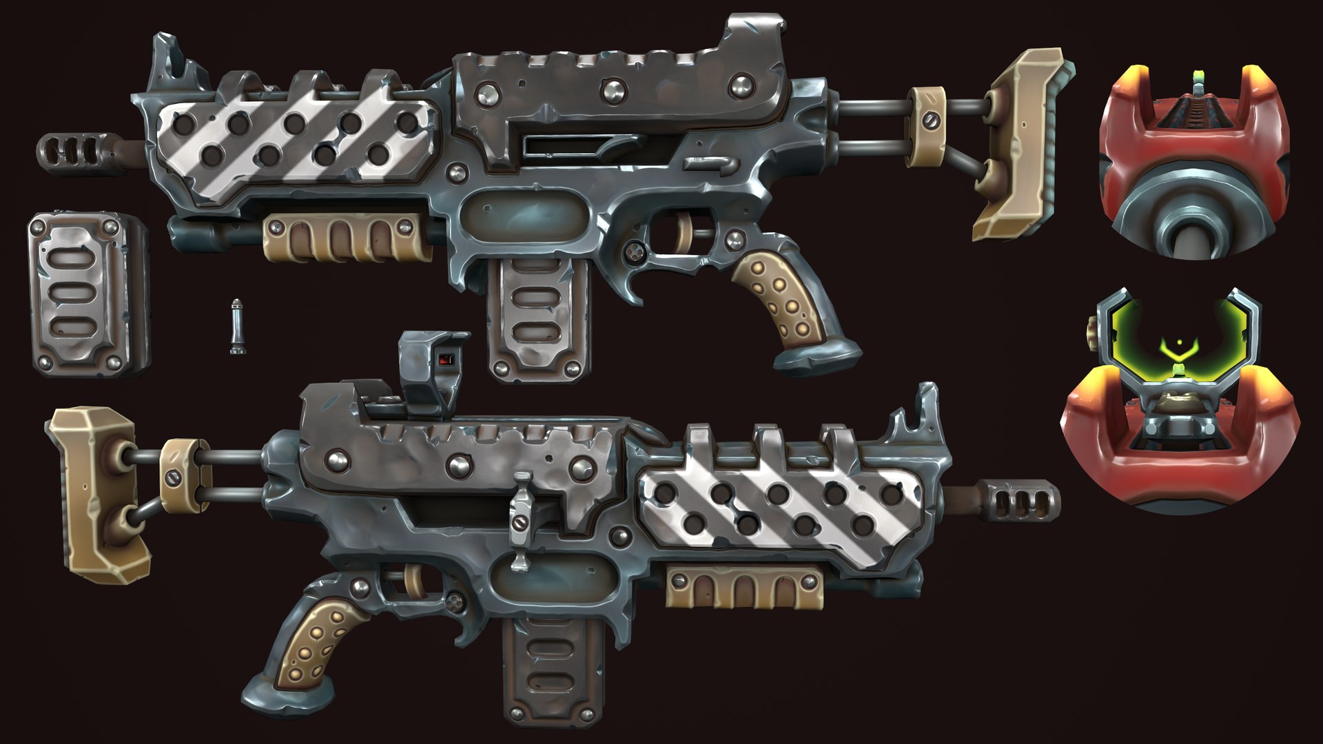 Fantasy Assault Rifles 3D - TurboSquid 2269040