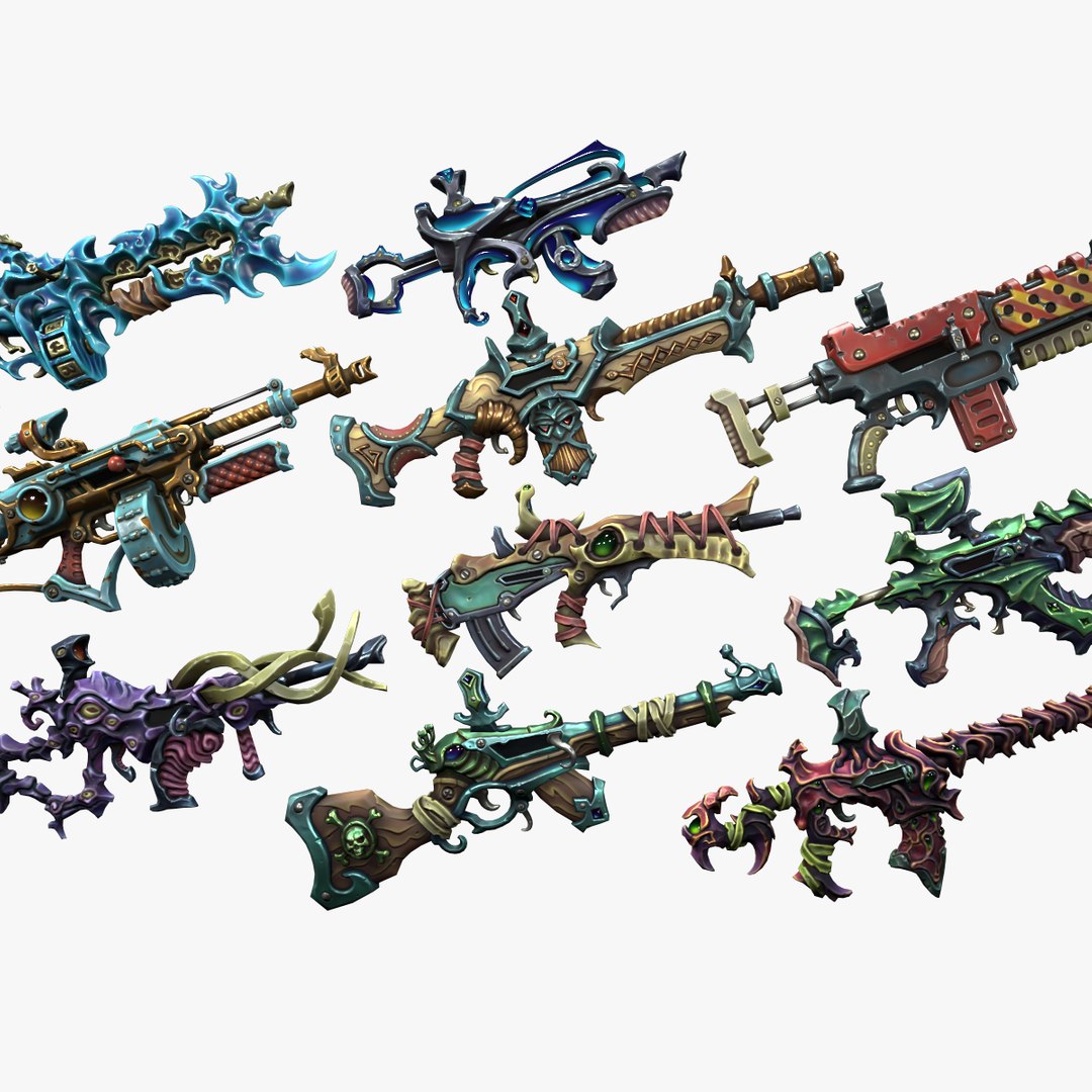Fantasy Assault Rifles 3D - TurboSquid 2269040
