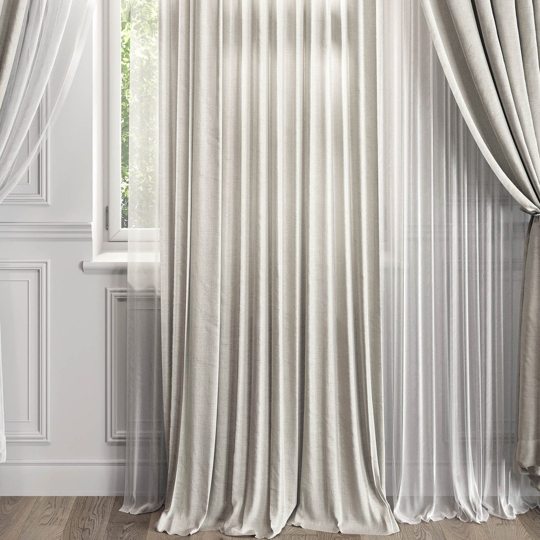 3D Model Curtain Set 496C - TurboSquid 1923227