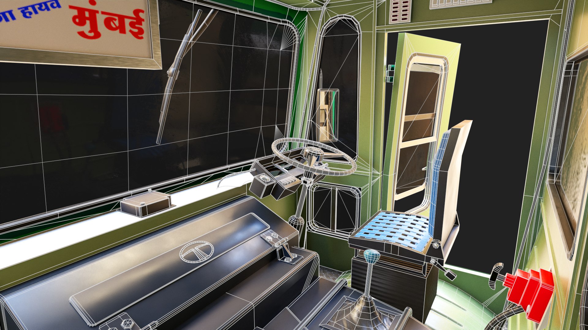 Indian ST Bus V1 Red Black 3D Model - TurboSquid 2209750