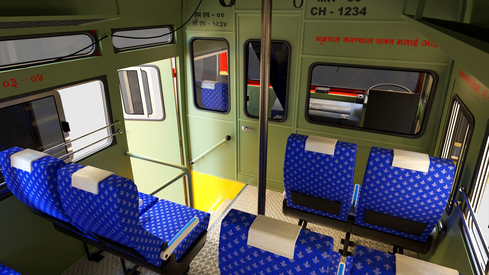 Indian ST Bus V1 Red Black 3D Model - TurboSquid 2209750