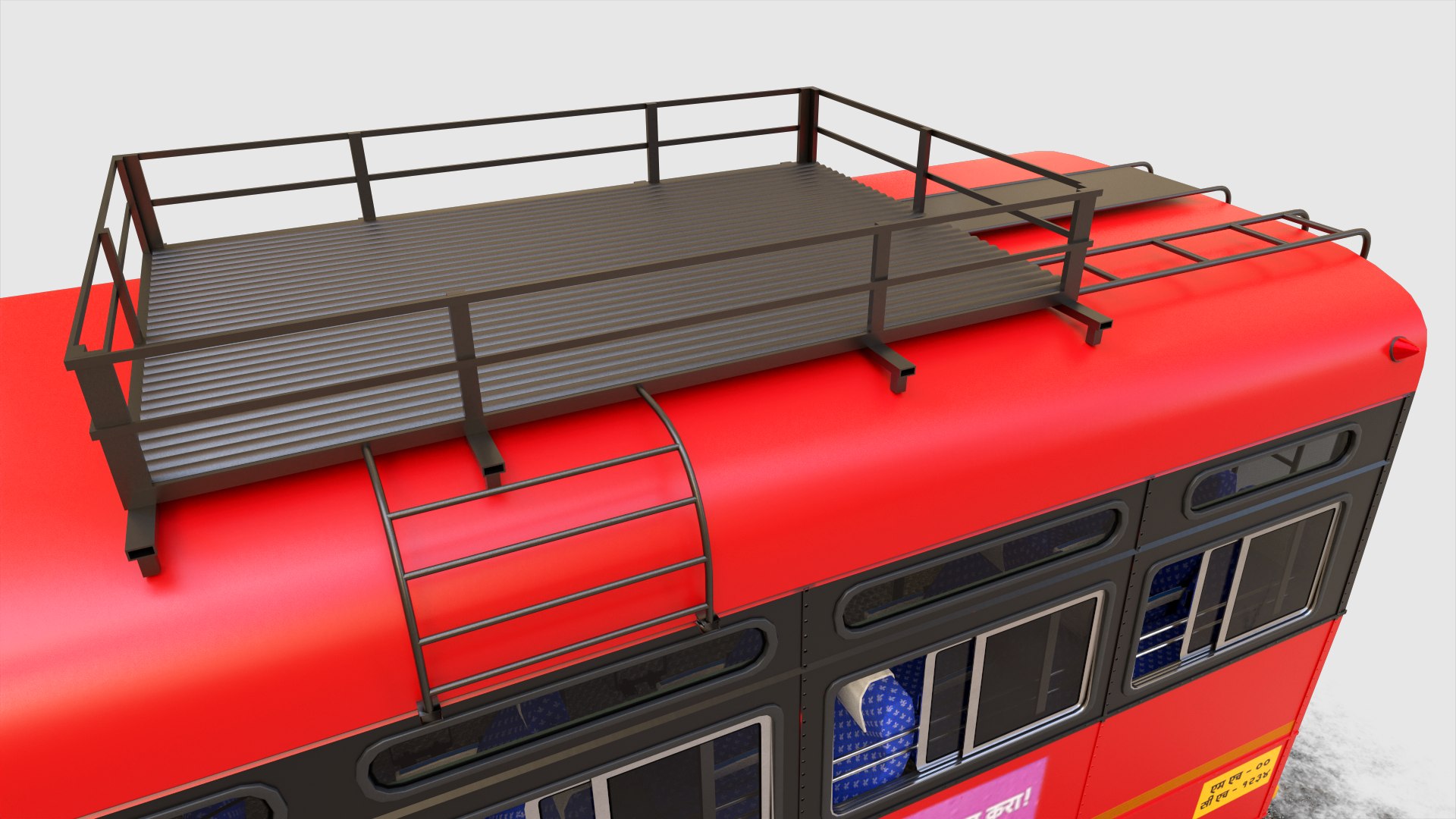Indian ST Bus V1 Red Black 3D Model - TurboSquid 2209750
