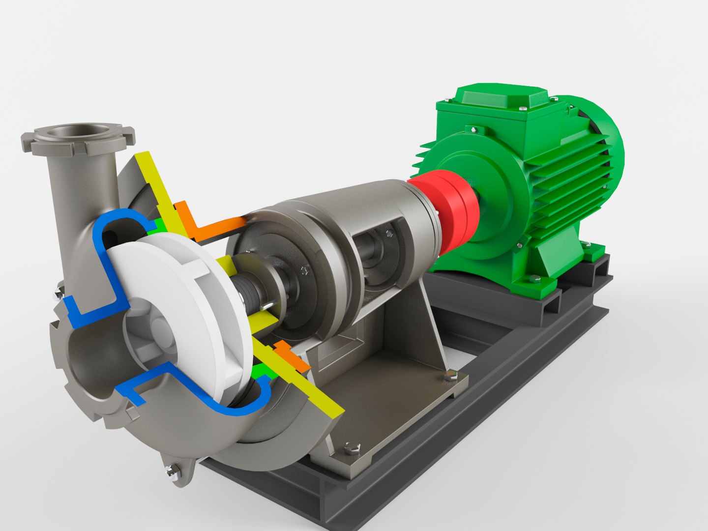 3D Model Pump Industrial - TurboSquid 1233876