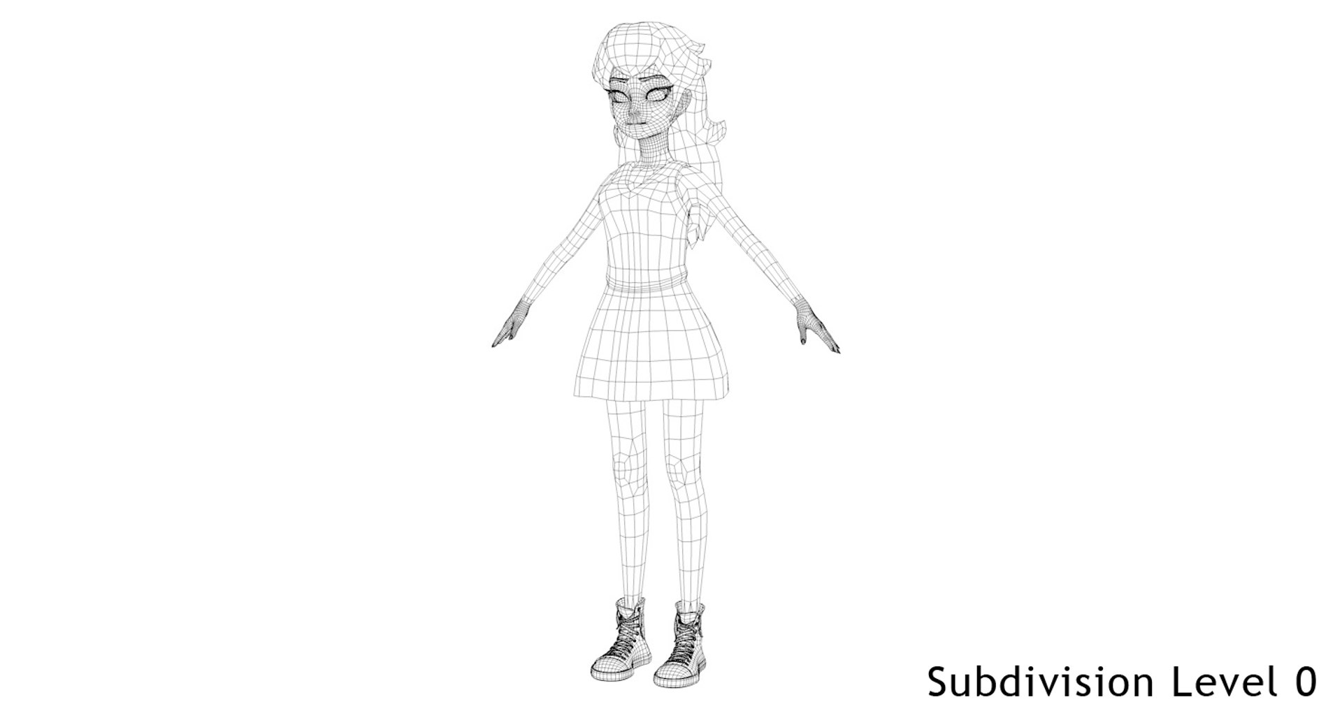3d Cartoon Female Model