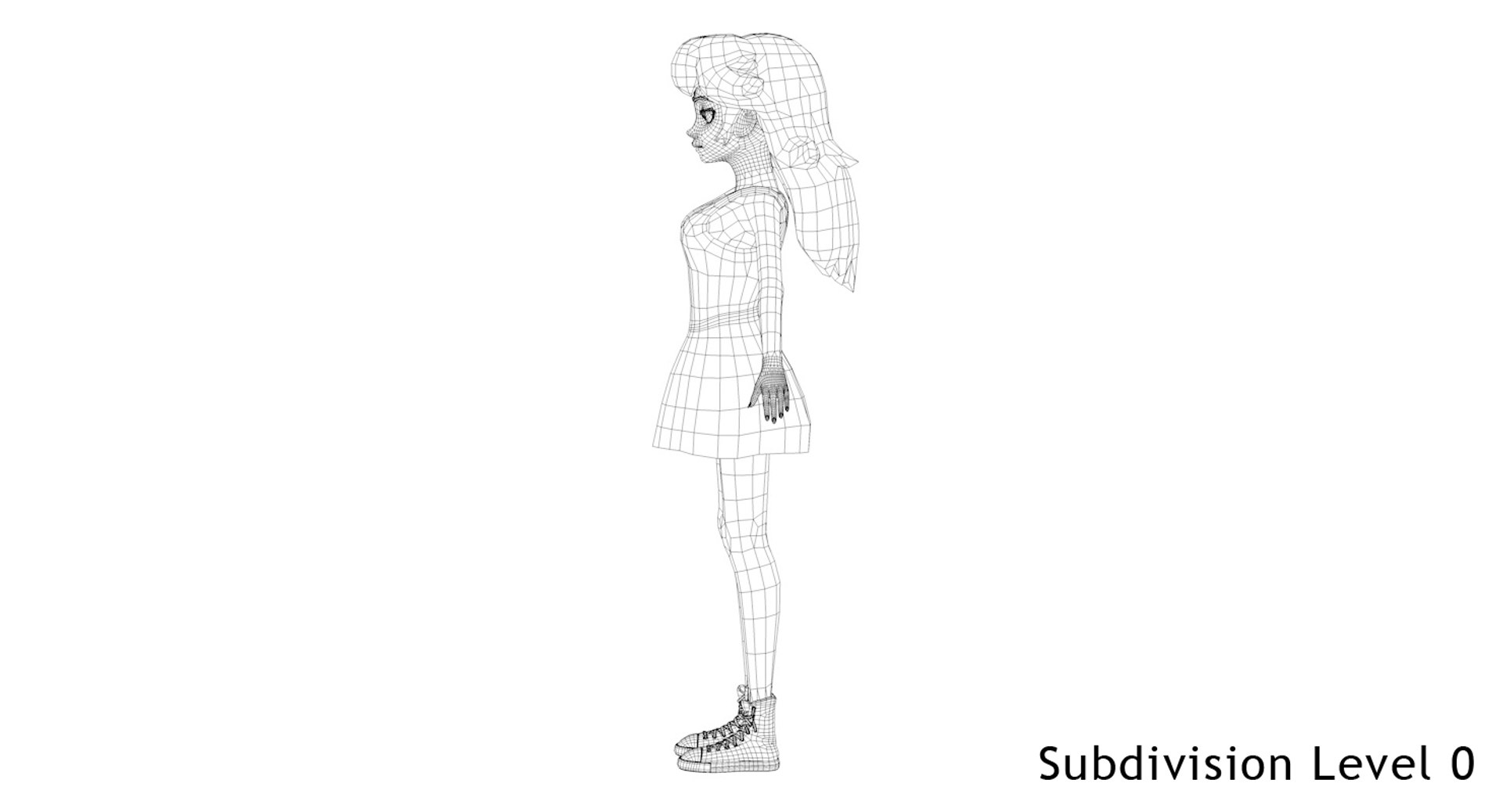 3d Cartoon Female Model