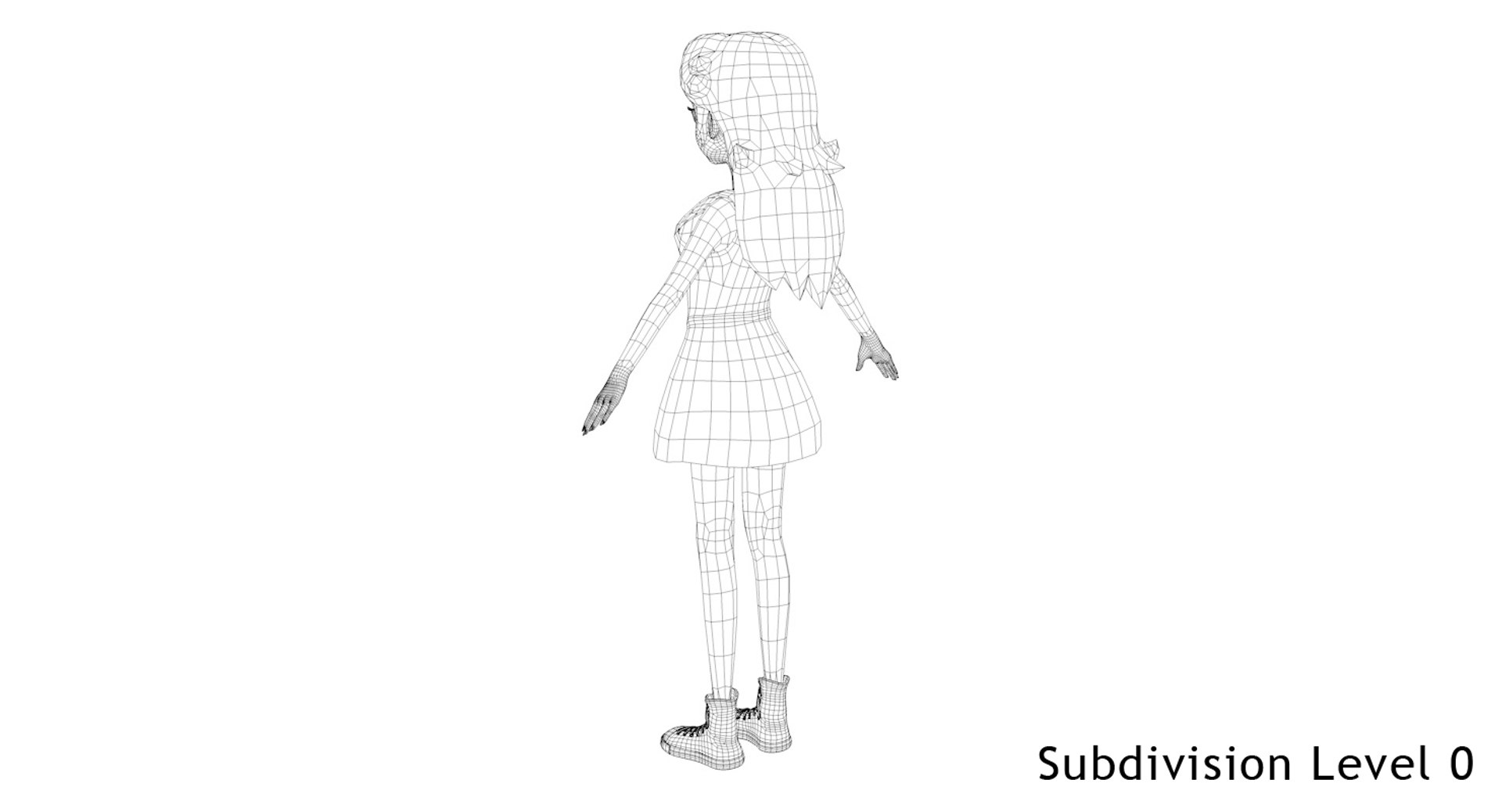 3d Cartoon Female Model