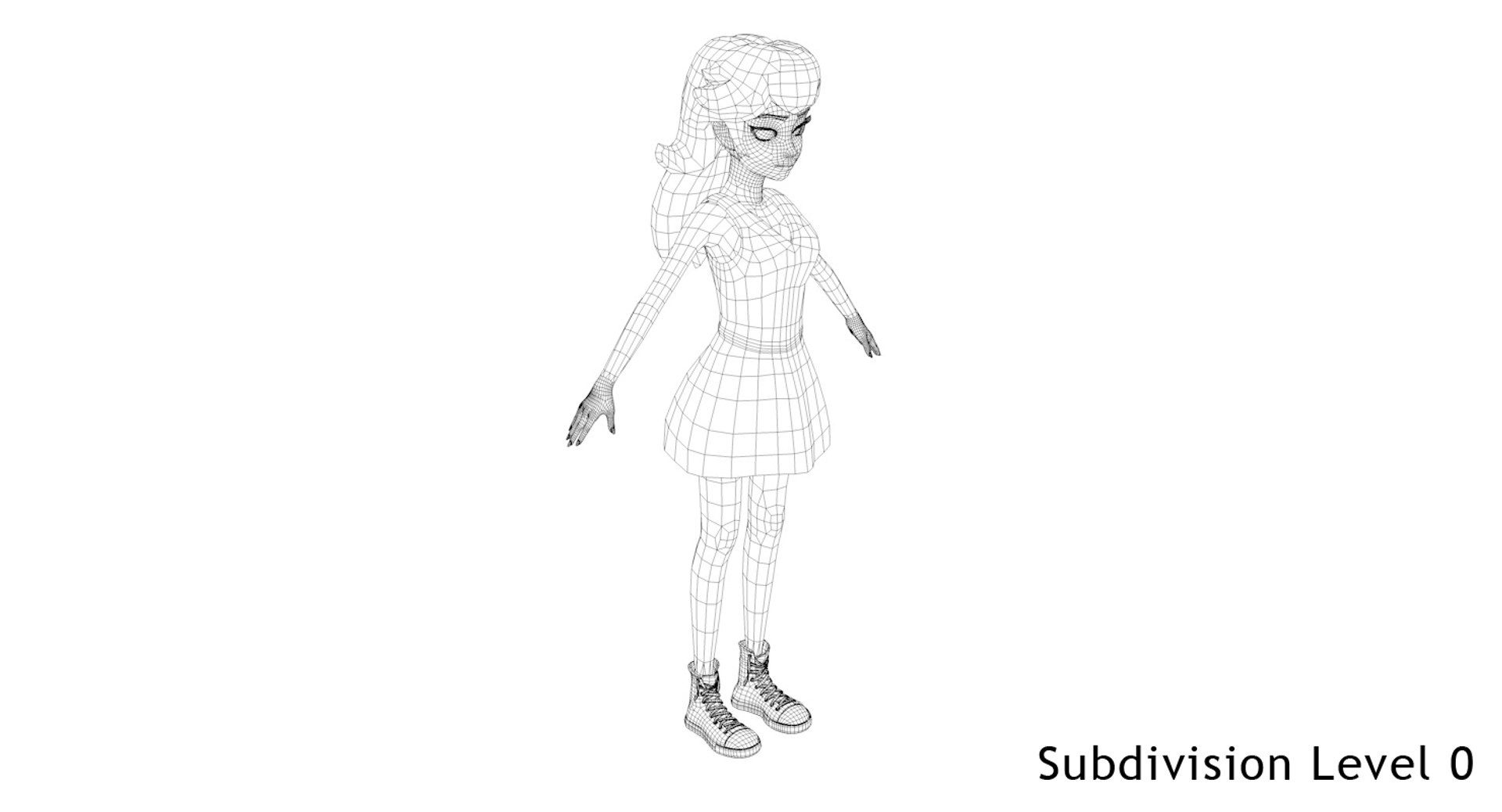3d Cartoon Female Model