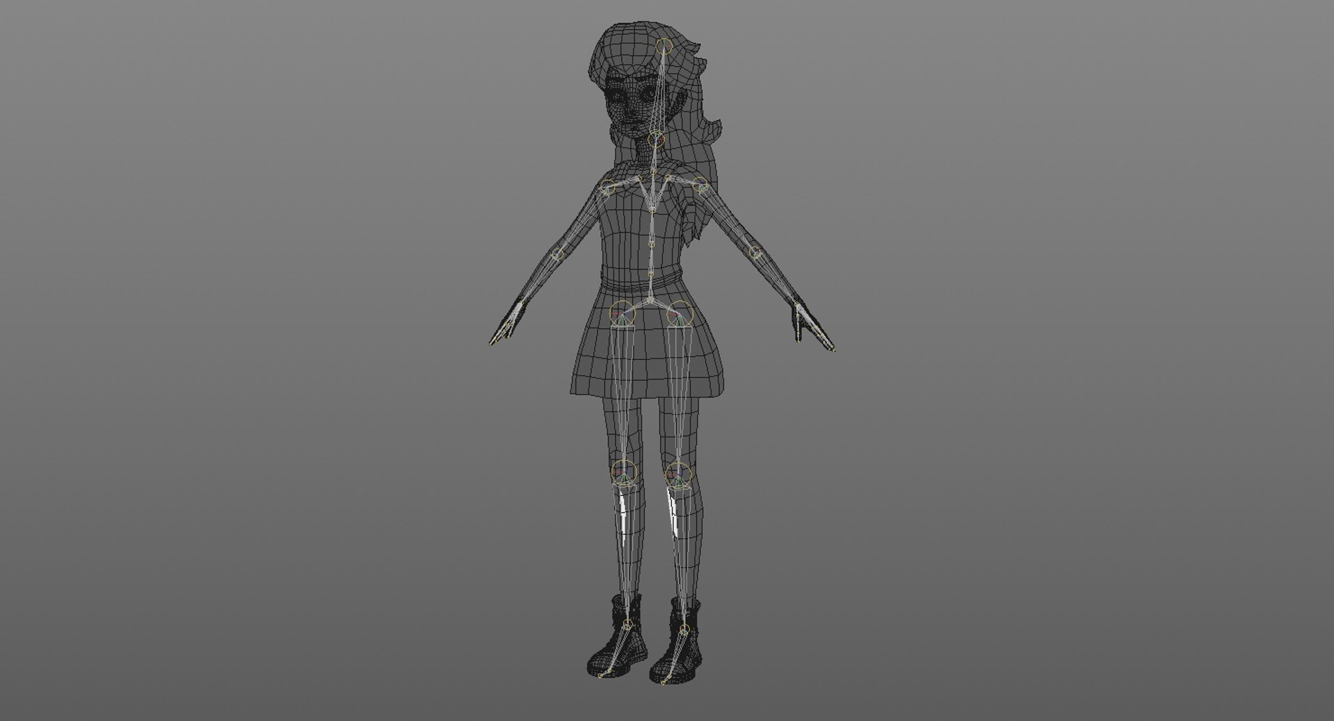 3d Cartoon Female Model