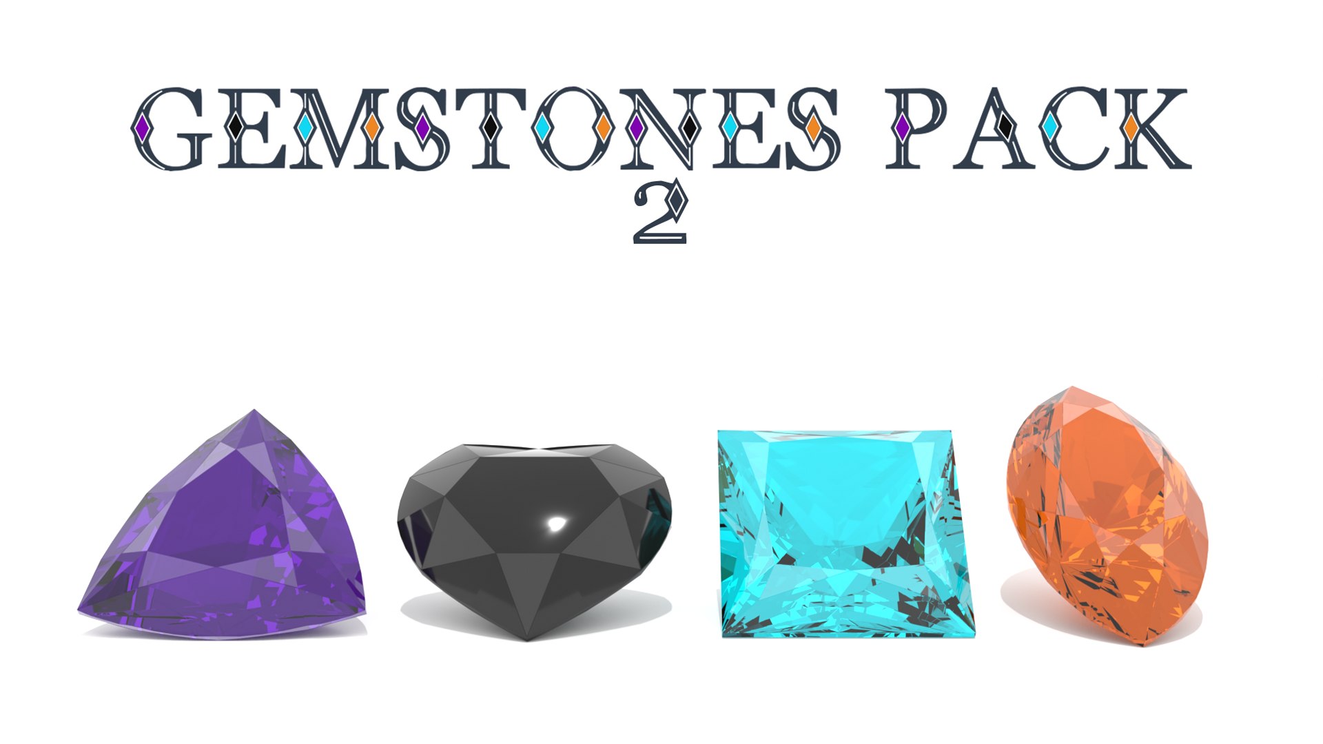Gemstones PACK 2 3D Model - TurboSquid 2382614