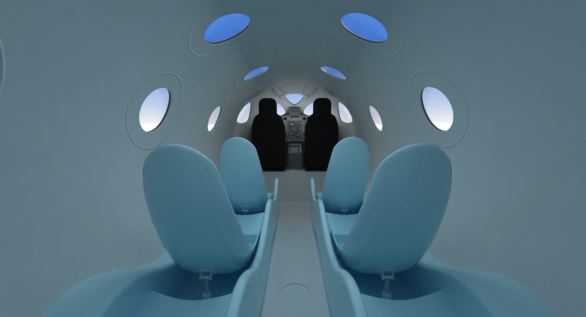 Suborbital spaceplane spaceshiptwo rigged 3D model - TurboSquid 1253417