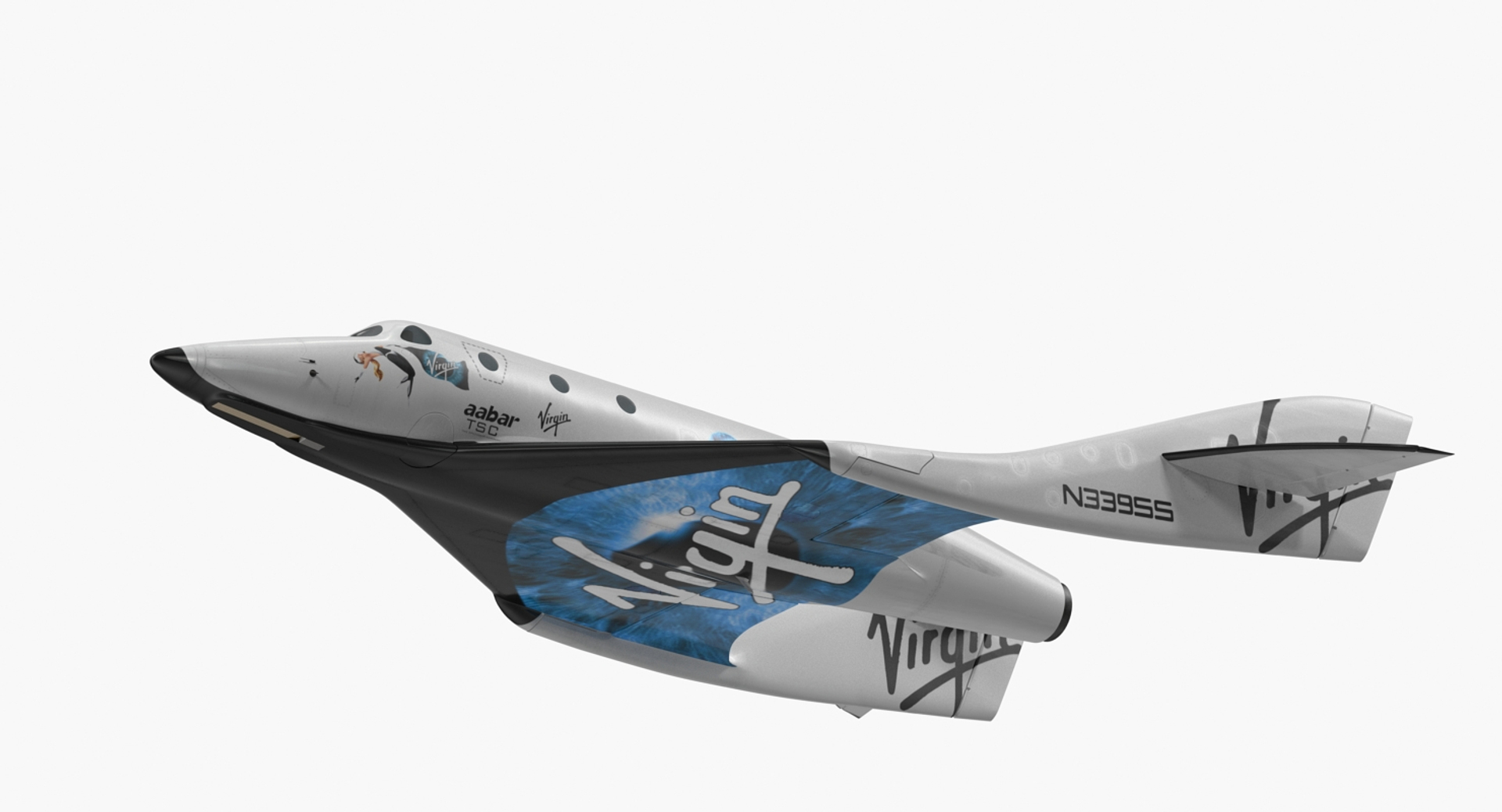 Suborbital Spaceplane Spaceshiptwo Rigged 3D Model - TurboSquid 1253417