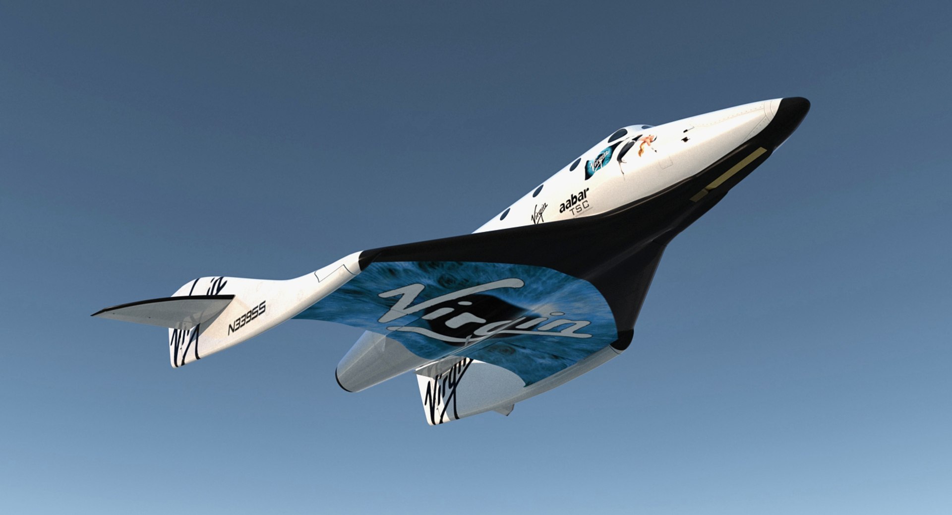 Suborbital Spaceplane Spaceshiptwo Rigged 3D Model - TurboSquid 1253417