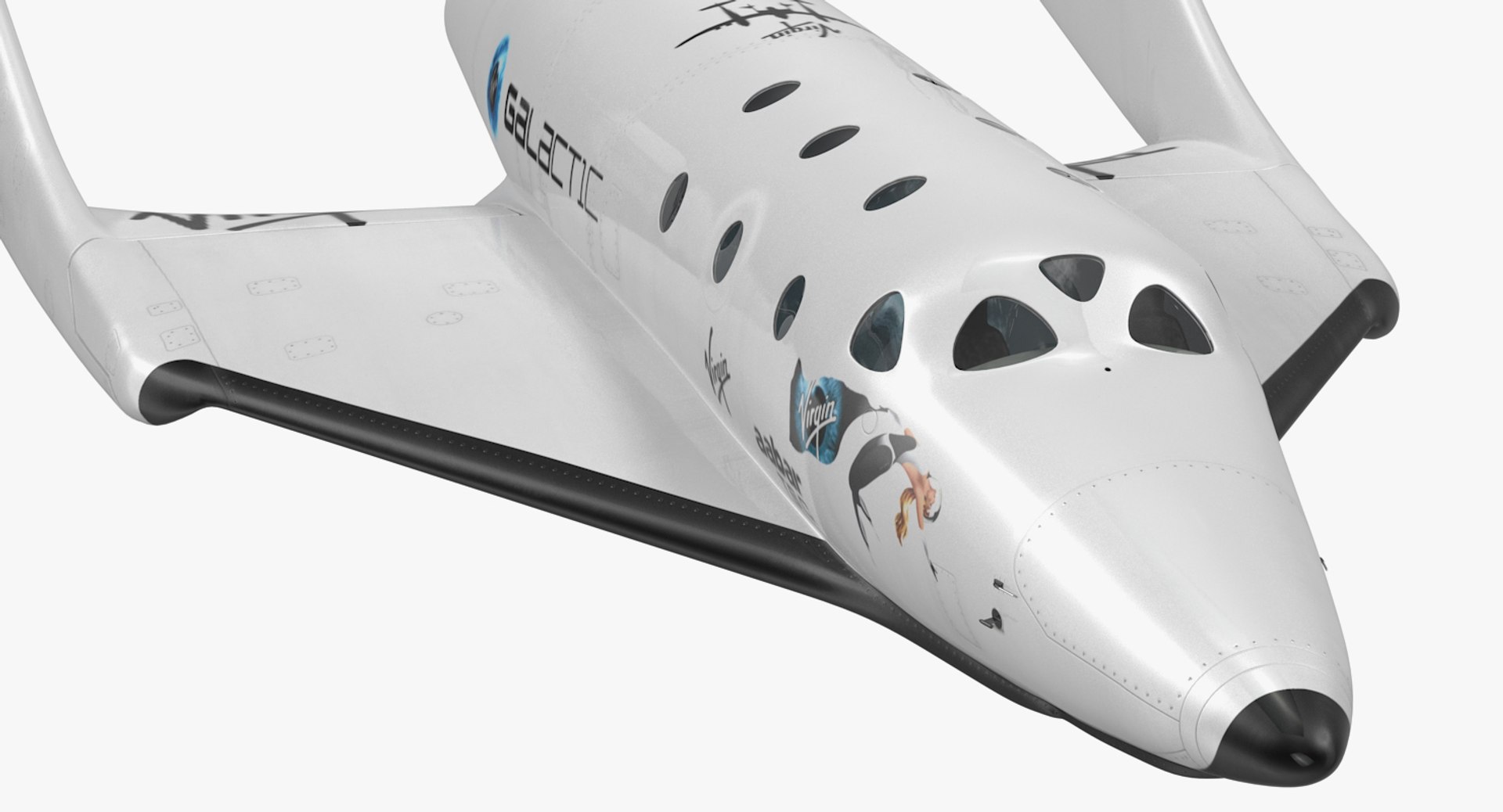 Suborbital Spaceplane Spaceshiptwo Rigged 3D Model - TurboSquid 1253417