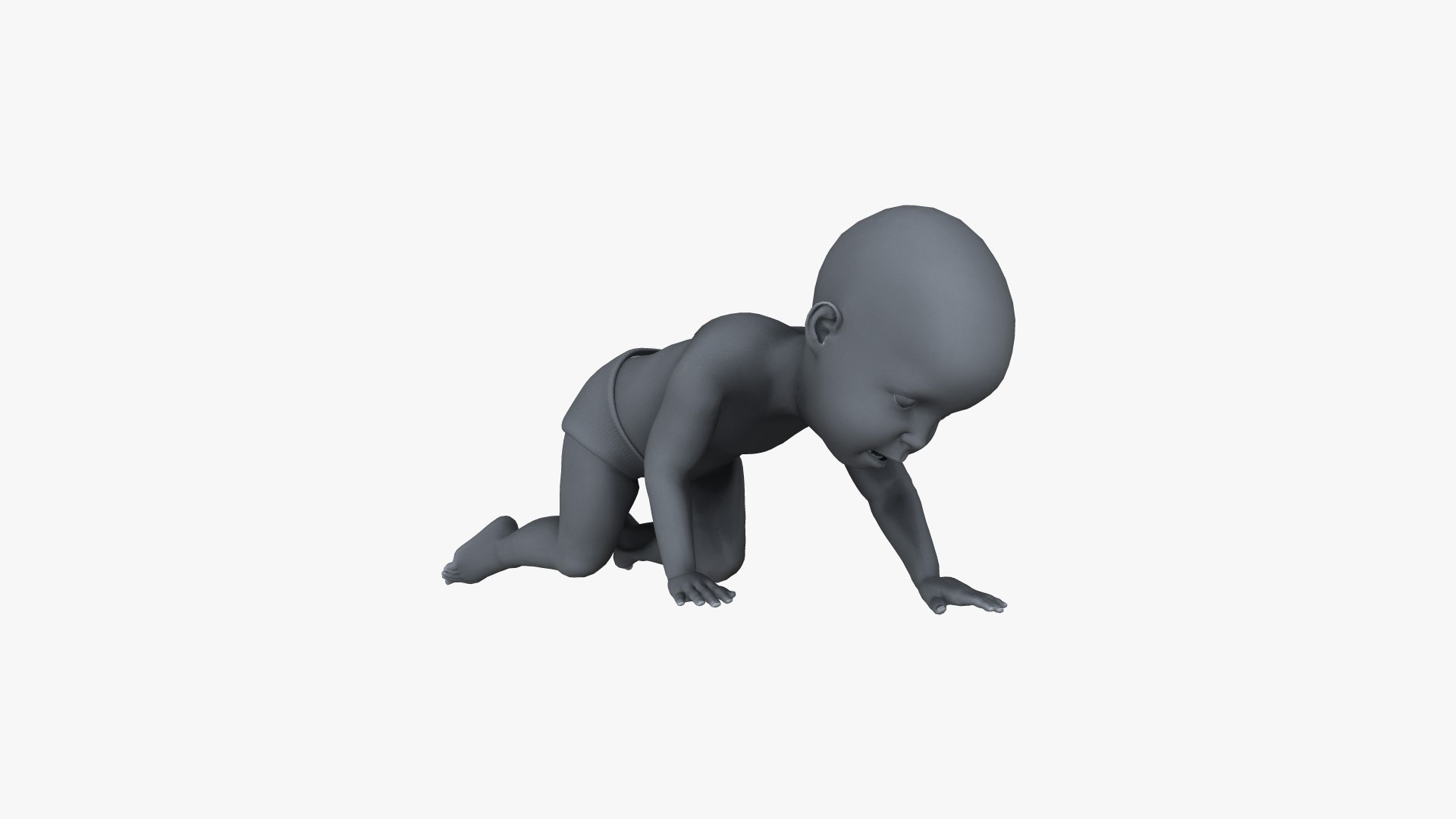 KID-002 Crawling Animation 3D - TurboSquid 2152946