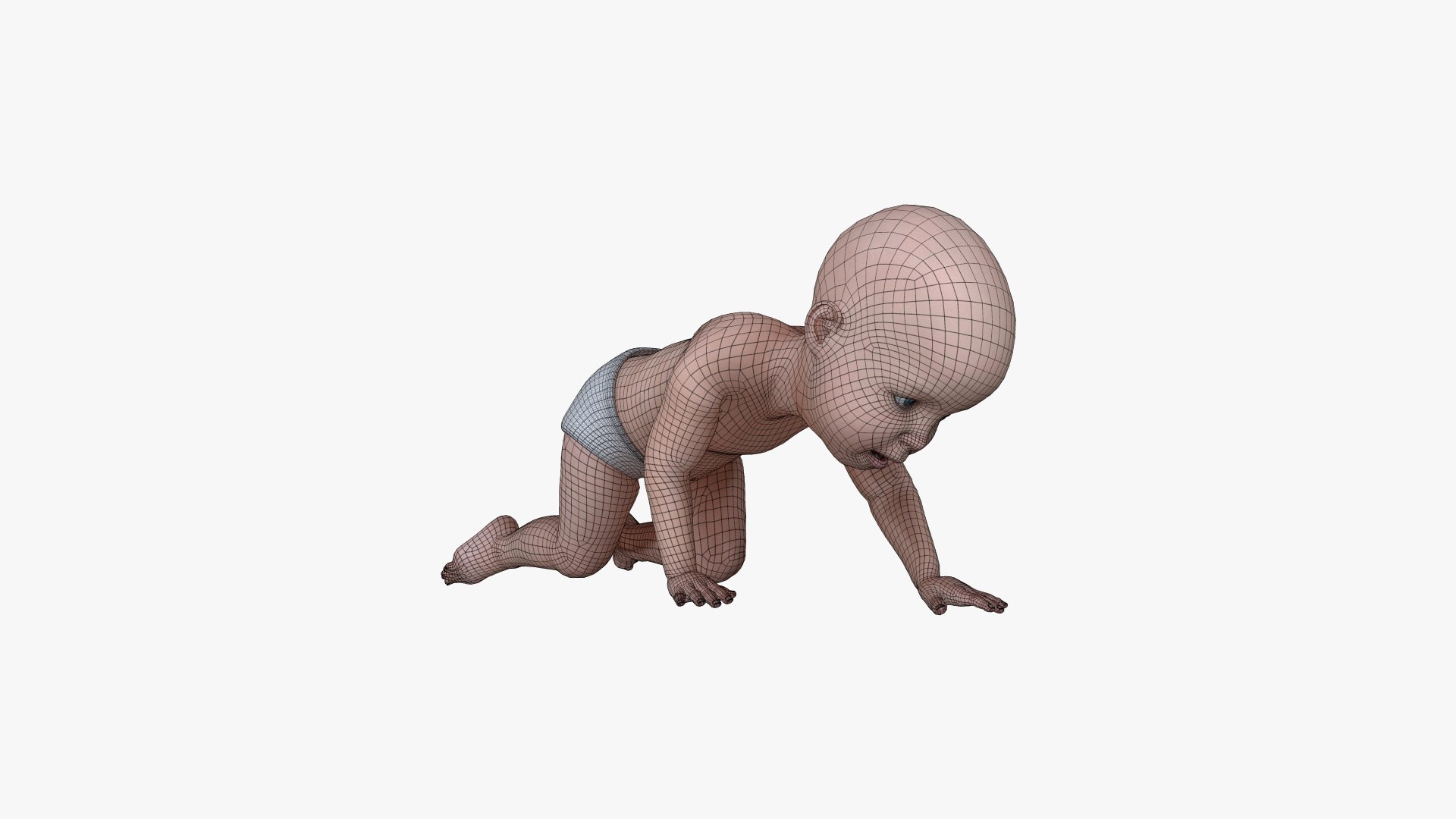 KID-002 Crawling Animation 3D - TurboSquid 2152946