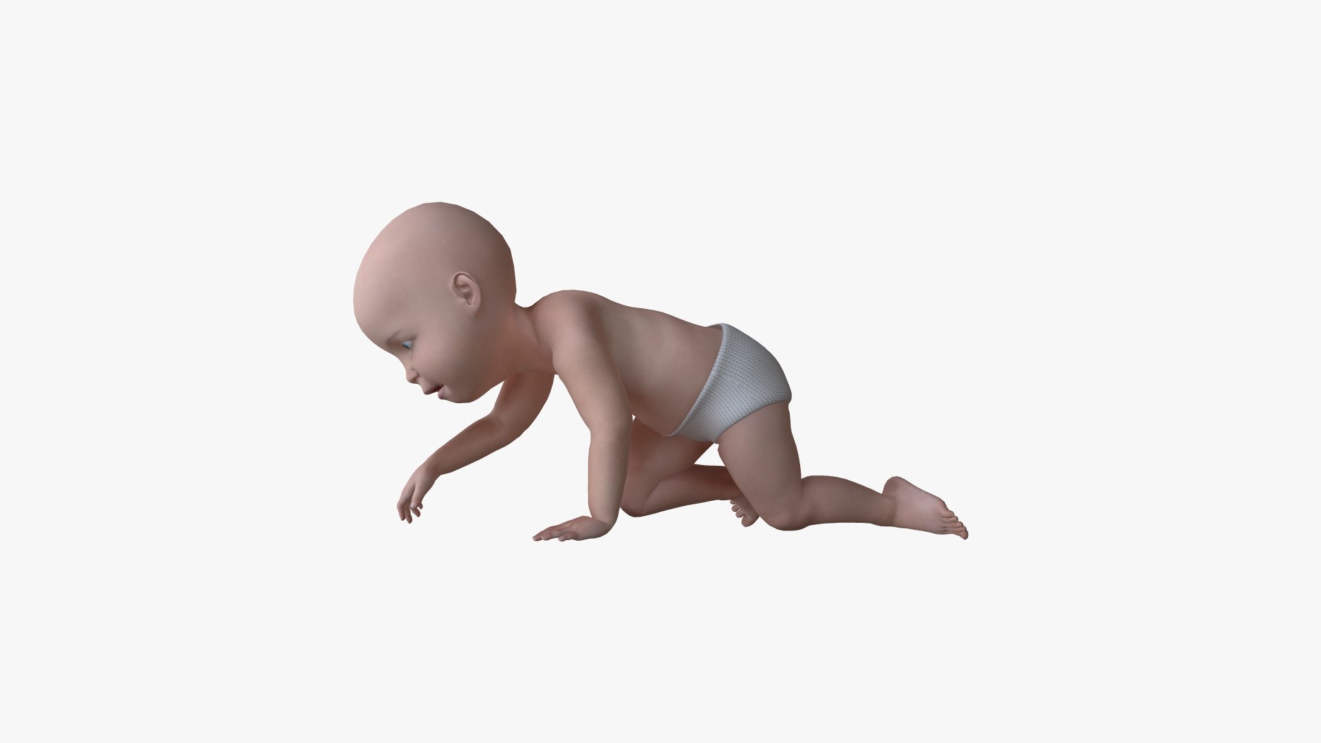 KID-002 Crawling Animation 3D - TurboSquid 2152946