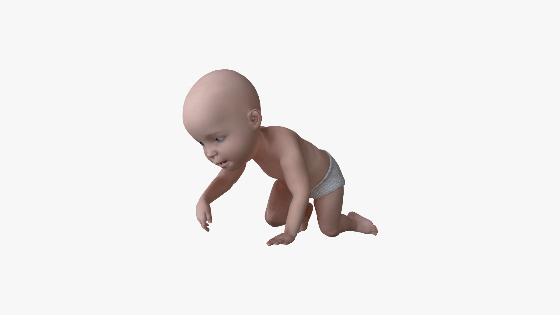 KID-002 Crawling Animation 3D - TurboSquid 2152946