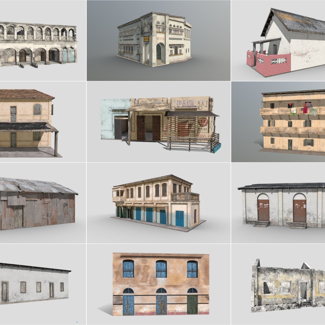 Colonial Buildings Collection 3D Model - TurboSquid 2081348