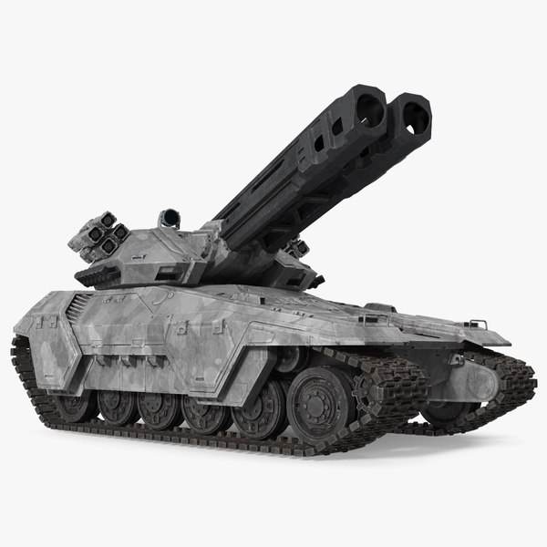 modelo 3d Tanque pesado militar futurista equipado - TurboSquid 2275014