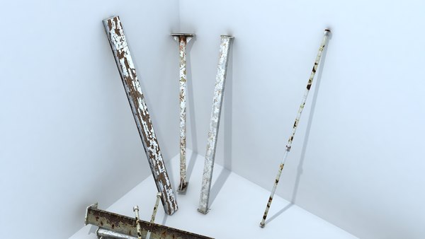 metal debris clutter 3d 3ds