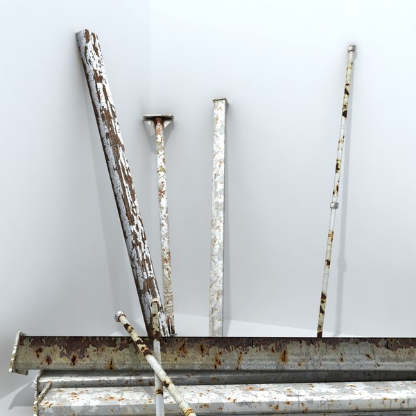 metal debris clutter 3d 3ds