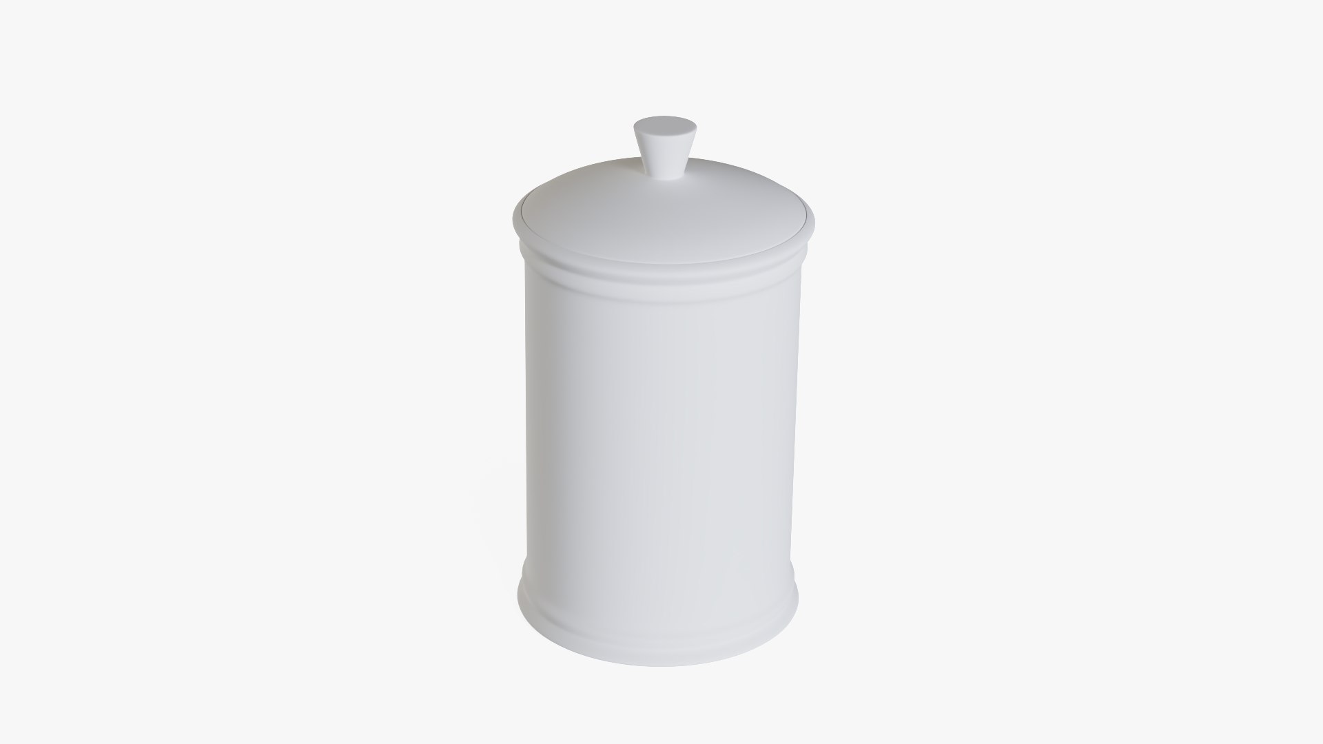 3D Model Matte Ceramic Storage Jar - TurboSquid 1813346
