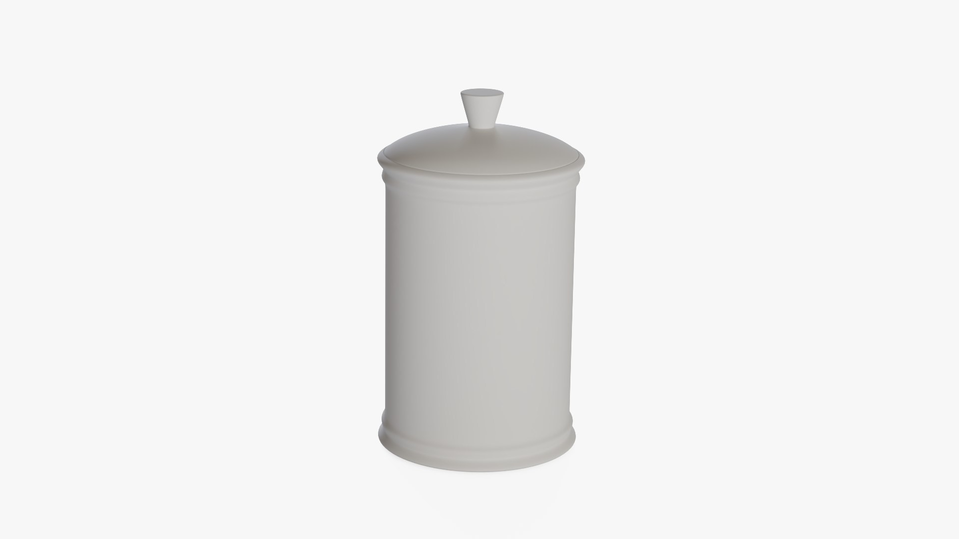 3D Model Matte Ceramic Storage Jar - TurboSquid 1813346