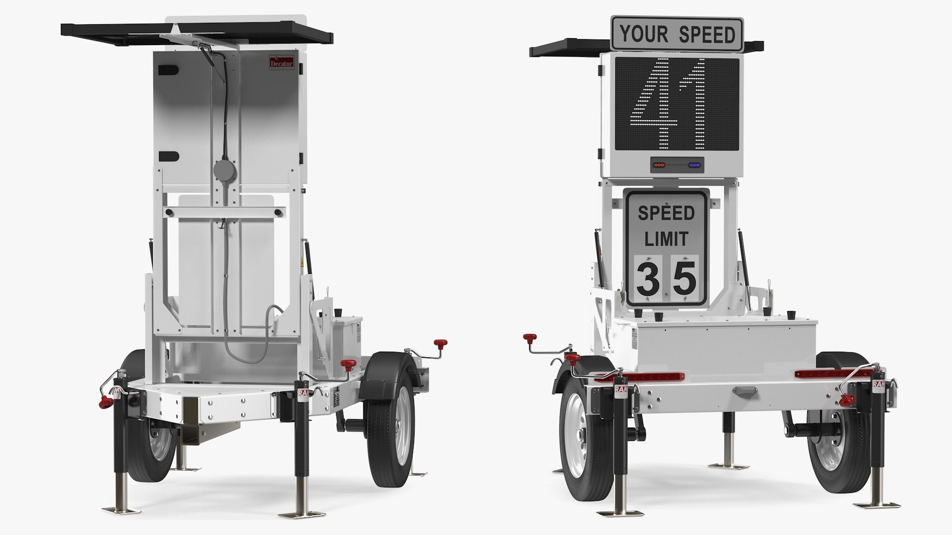 Decatur Speed Radar Trailer 3D Model - TurboSquid 1632463