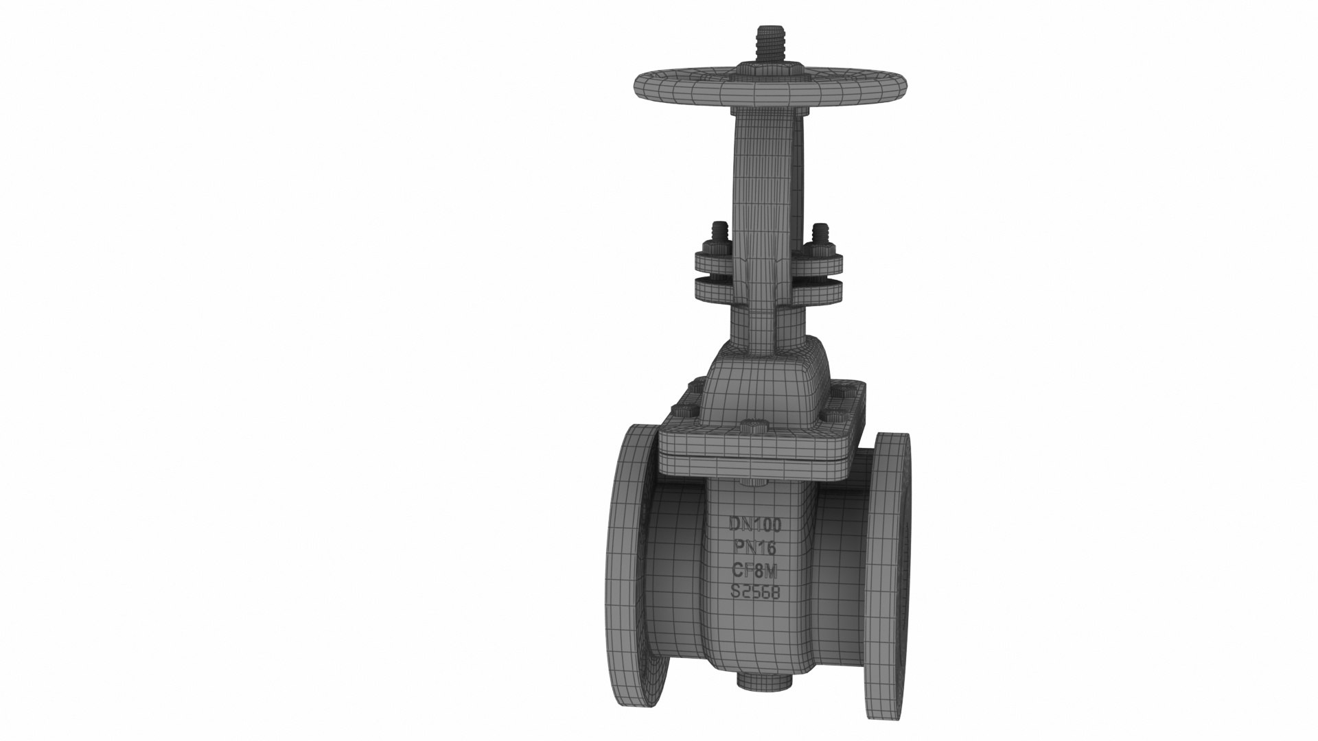 Gate Valve Red 3D Model - TurboSquid 2425014