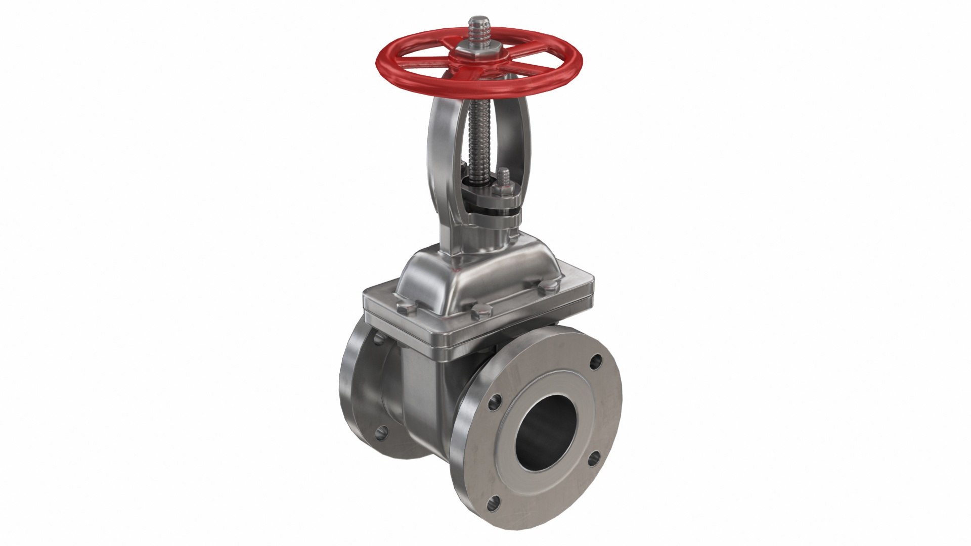 Gate Valve Red 3D Model - TurboSquid 2425014