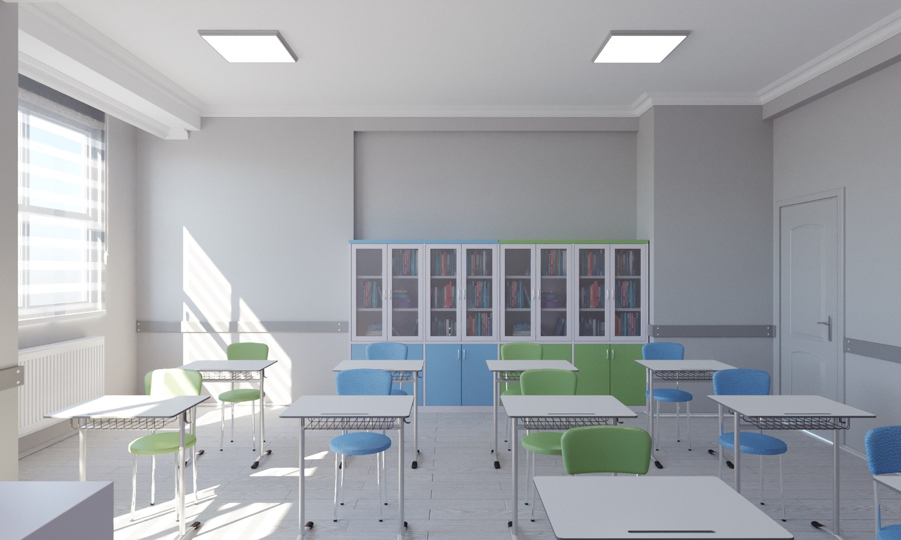 School Library Interior Design 02 3D Model - TurboSquid 1743684