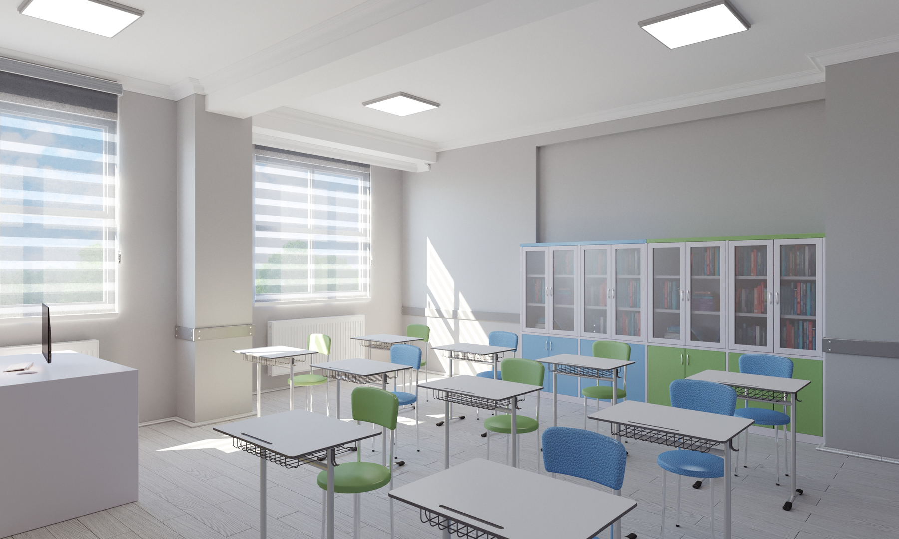 School Library Interior Design 02 3D model - TurboSquid 1743684