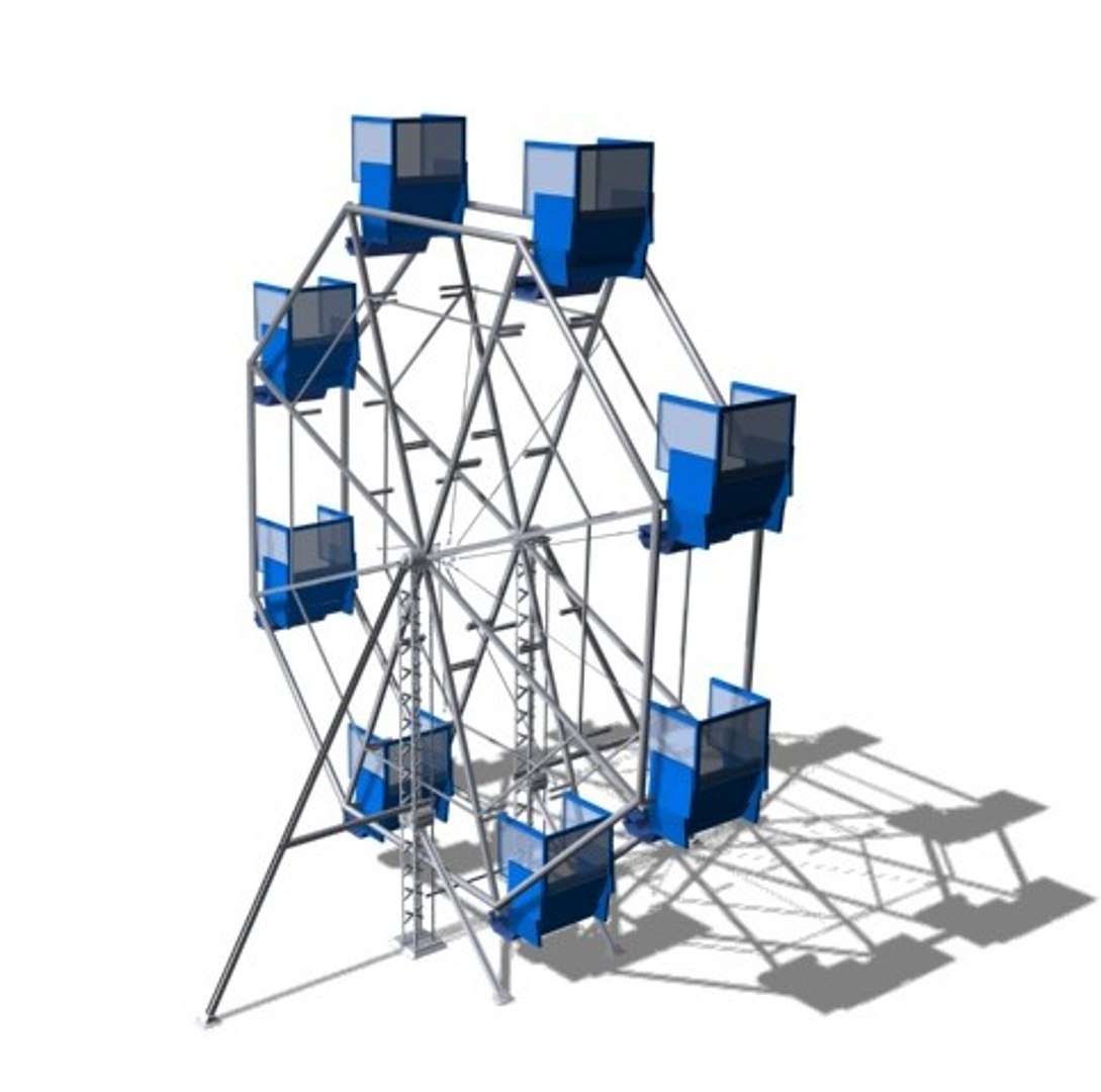 3d model wheel play playground