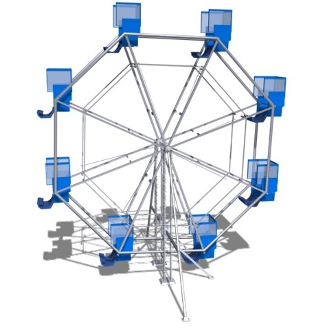 3d model wheel play playground
