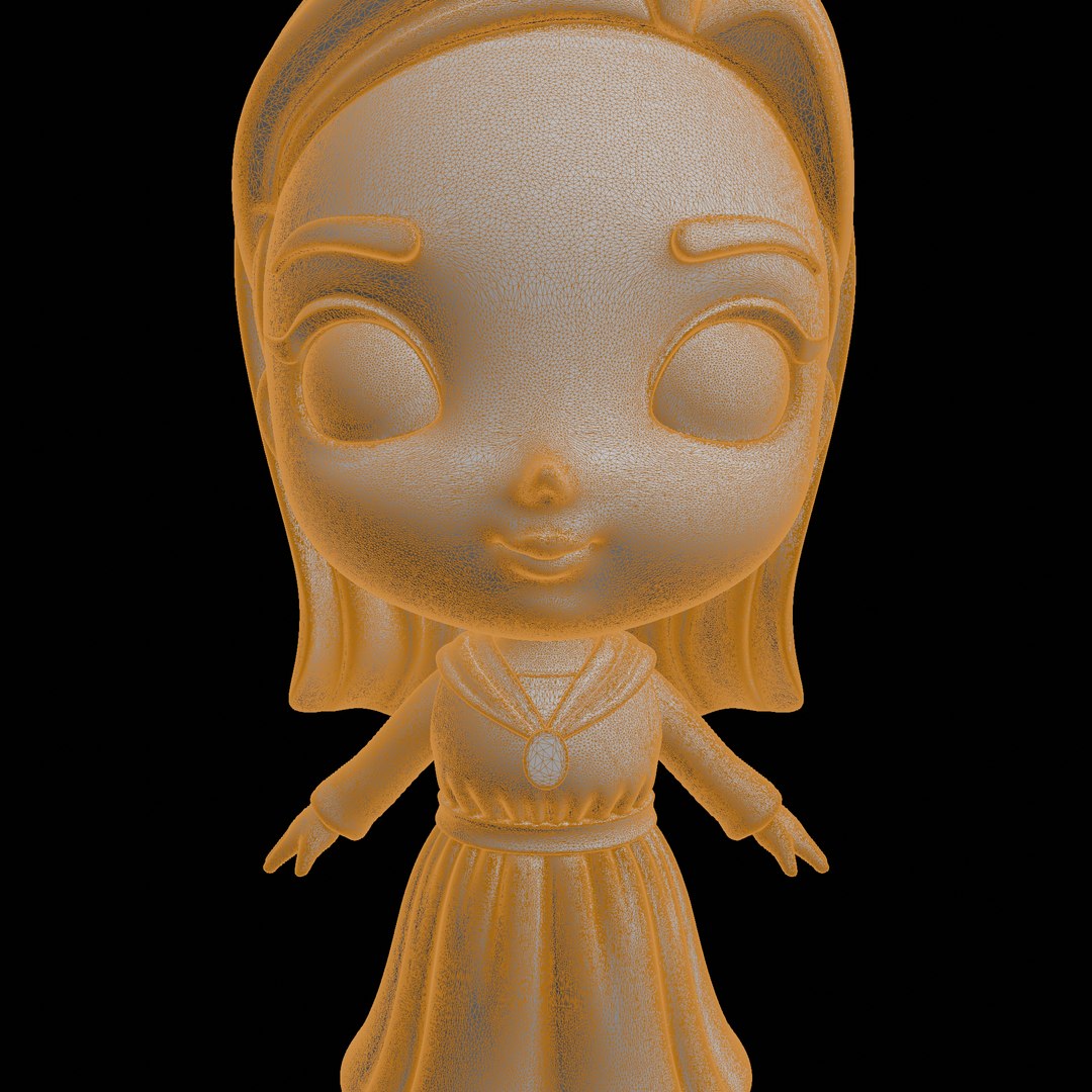 3D Model Chibi Girl Figure 3D Print Model Cute Character - TurboSquid ...