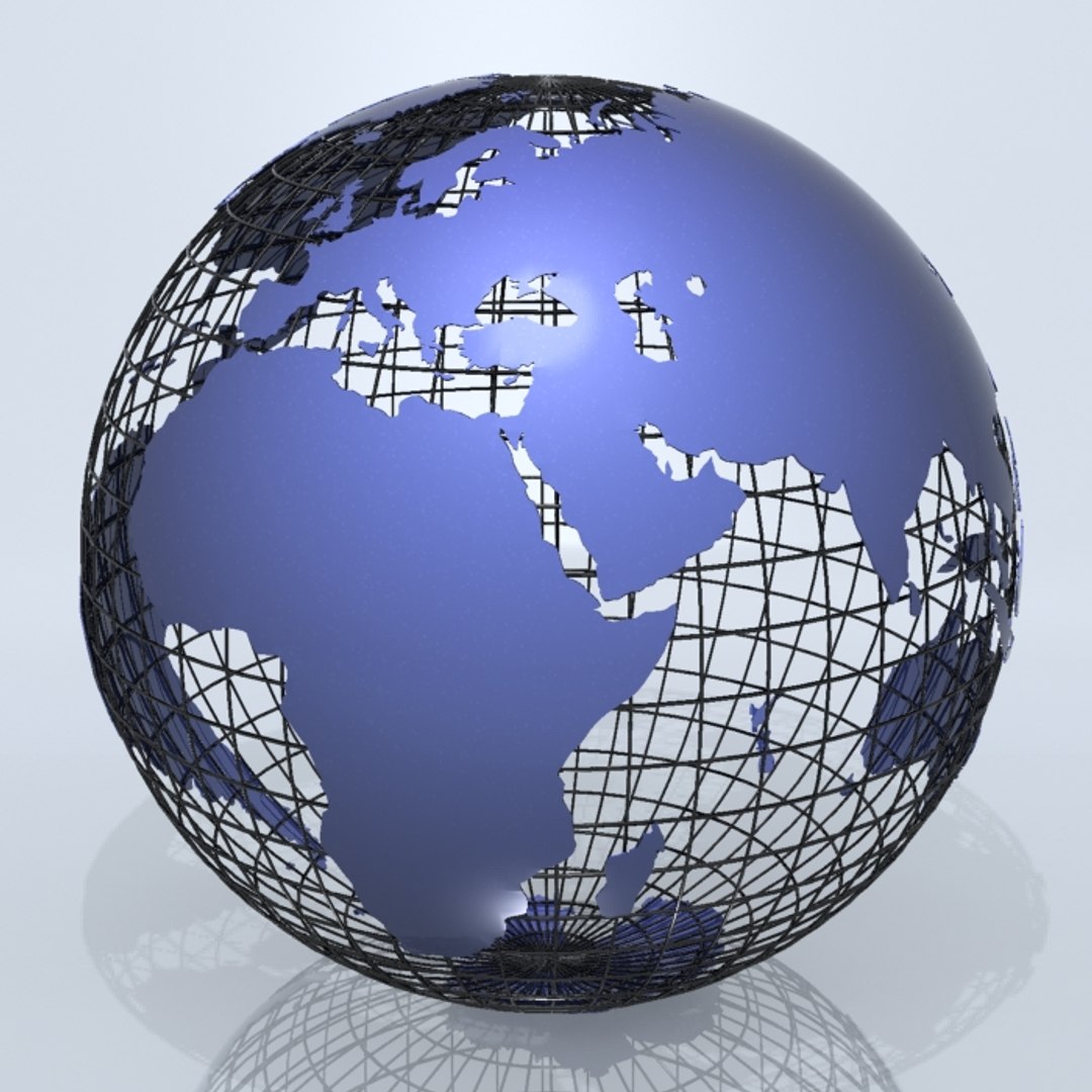 Wire Globe 3d Model