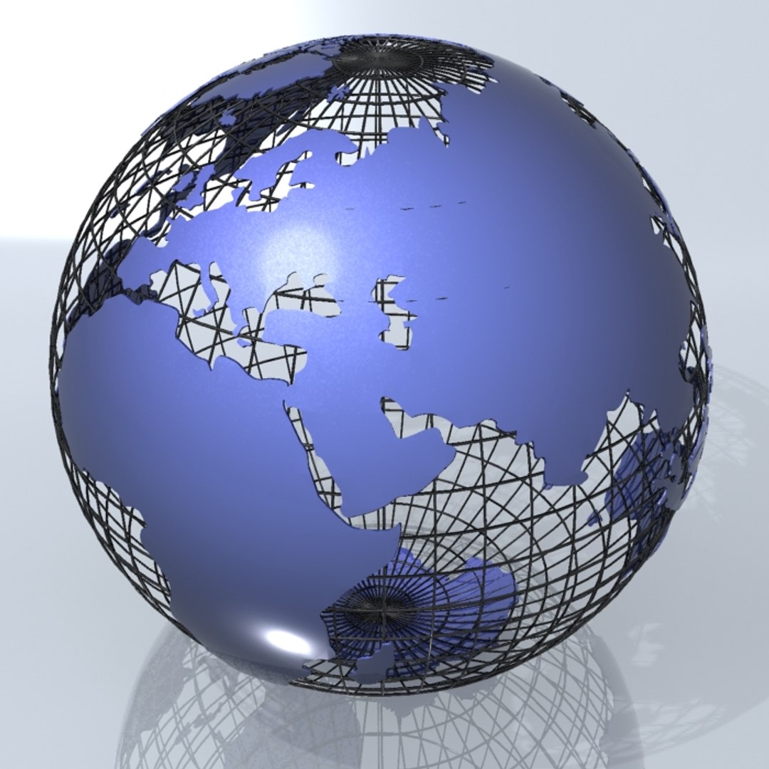 Wire Globe 3d Model